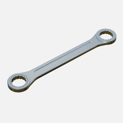 Silver Wrench - 3D Model by Cactus3D