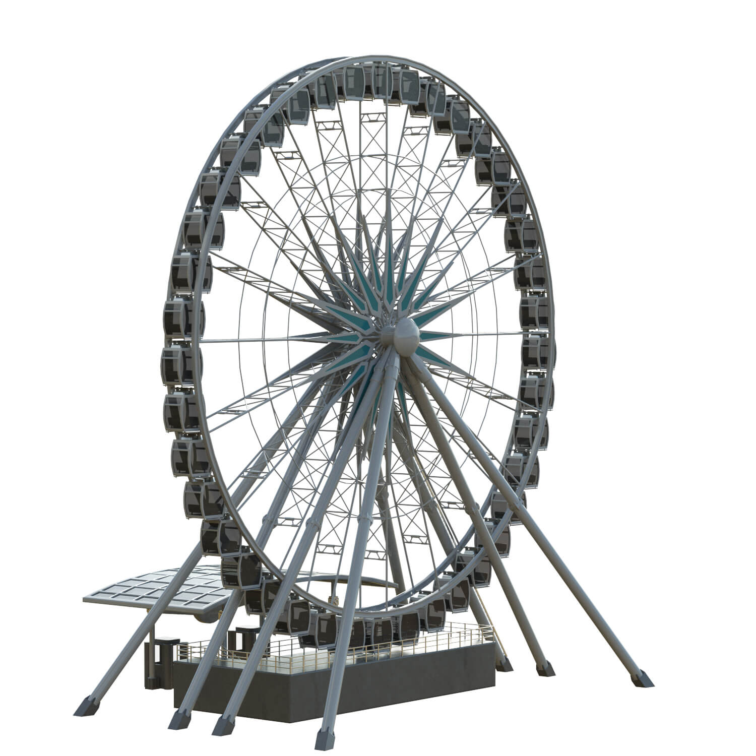 Sky Wheel Low Poly 3D Model by Cactus3D