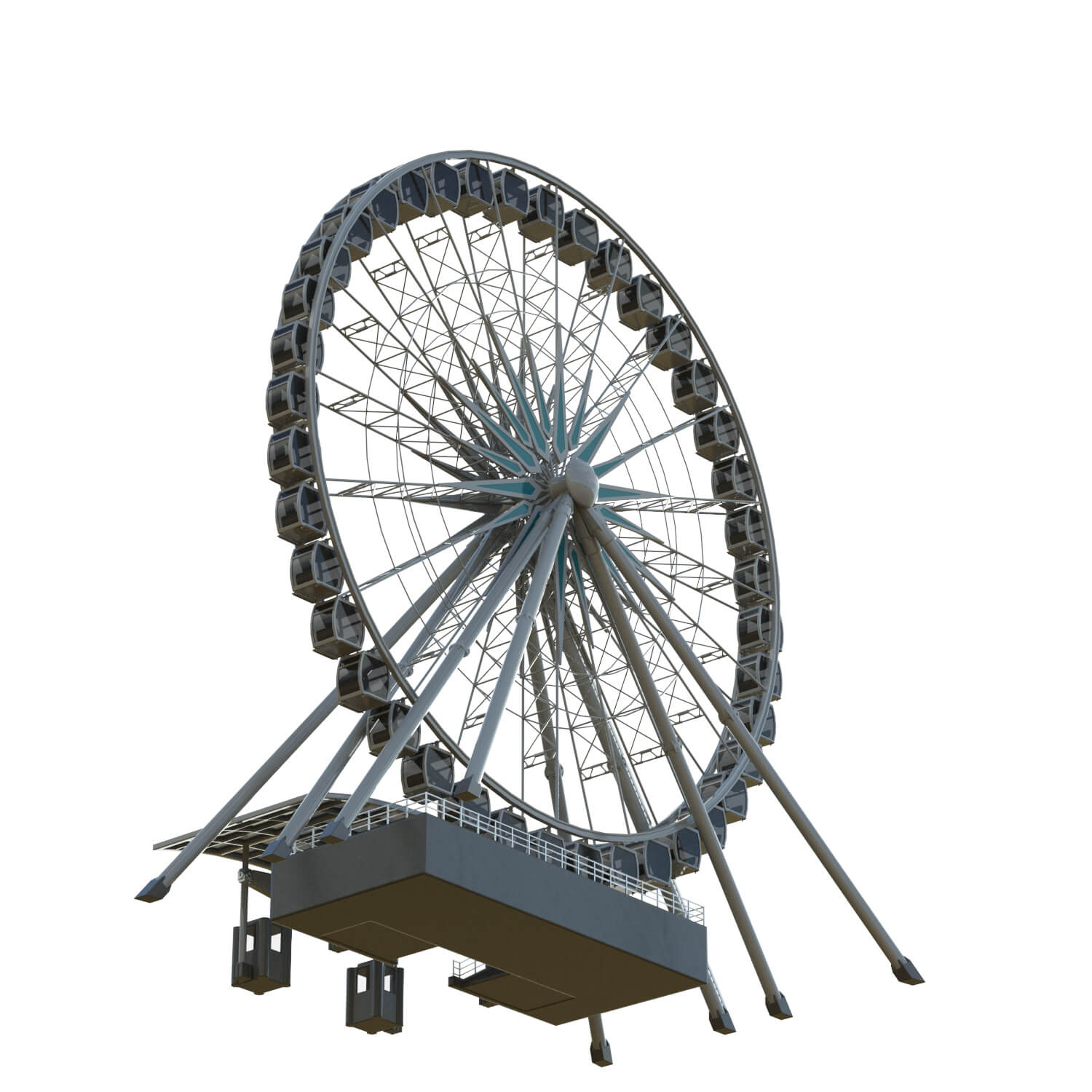 Sky Wheel Low Poly 3D Model by Cactus3D