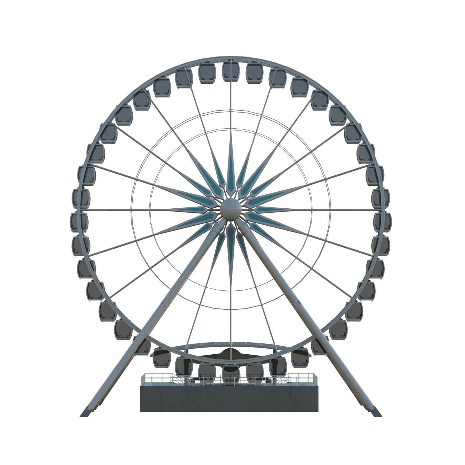 Sky Wheel Low Poly 3D Model by Cactus3D