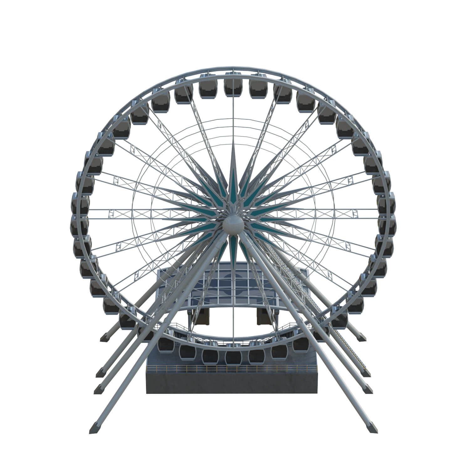 Sky Wheel Low Poly 3D Model by Cactus3D