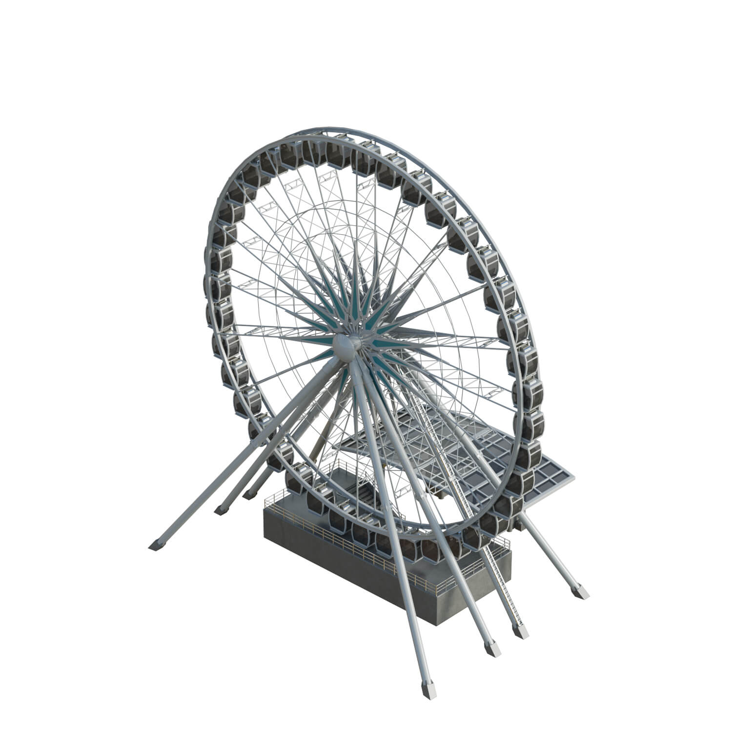 Sky Wheel Low Poly 3D Model by Cactus3D