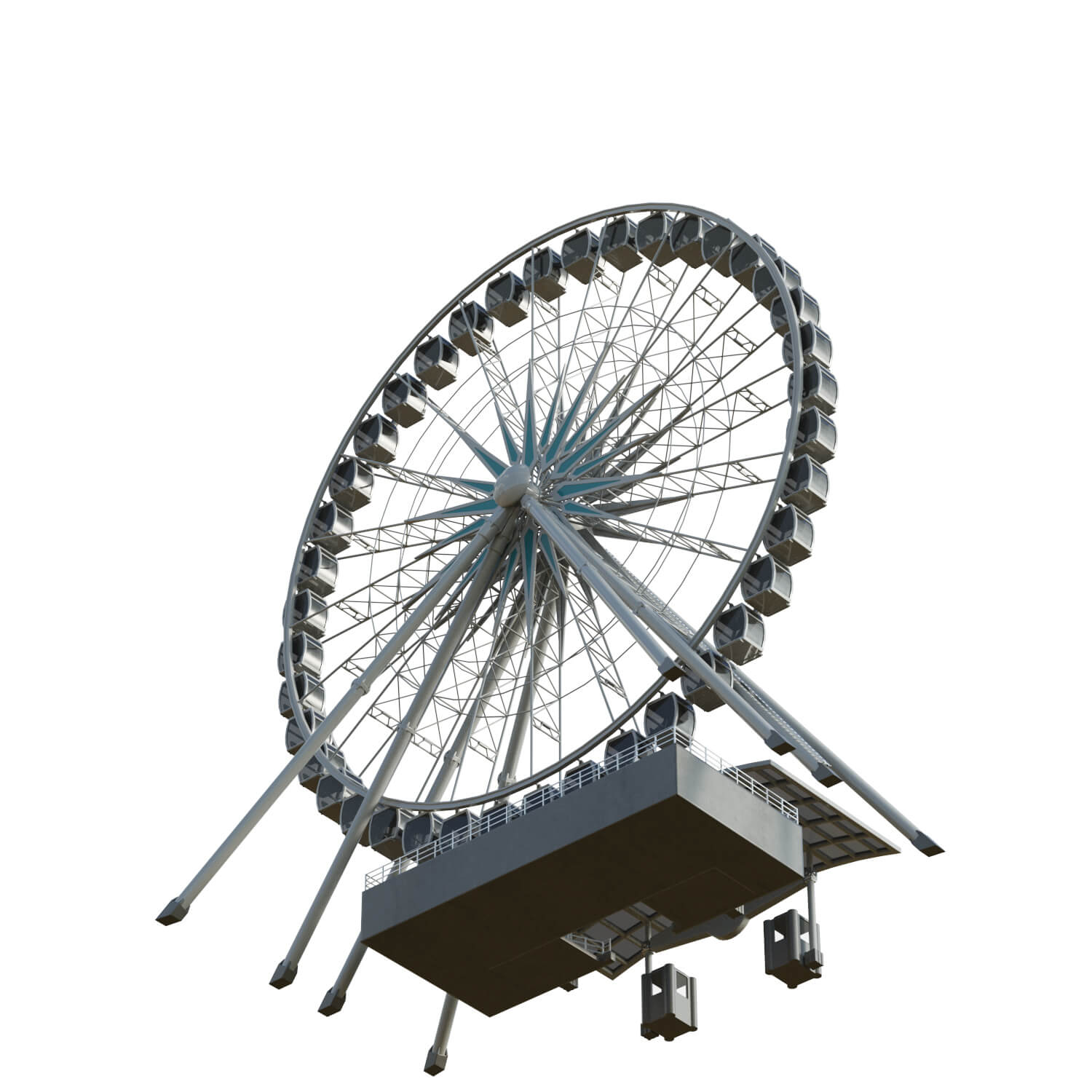 Sky Wheel Low Poly 3D Model by Cactus3D
