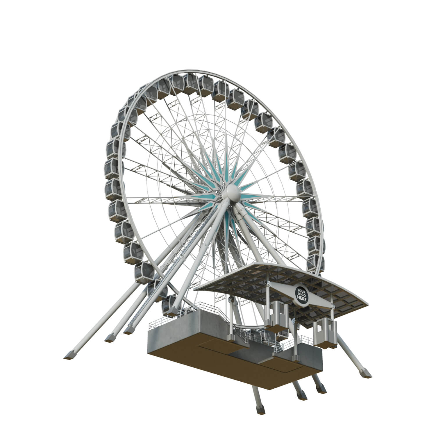 Sky Wheel Low Poly 3D Model by Cactus3D