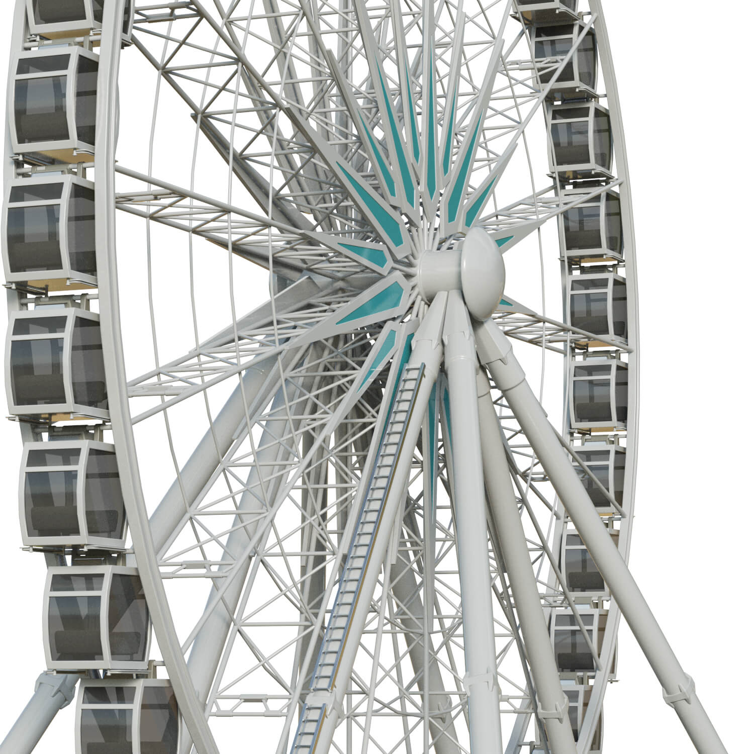 Sky Wheel Low Poly 3D Model by Cactus3D