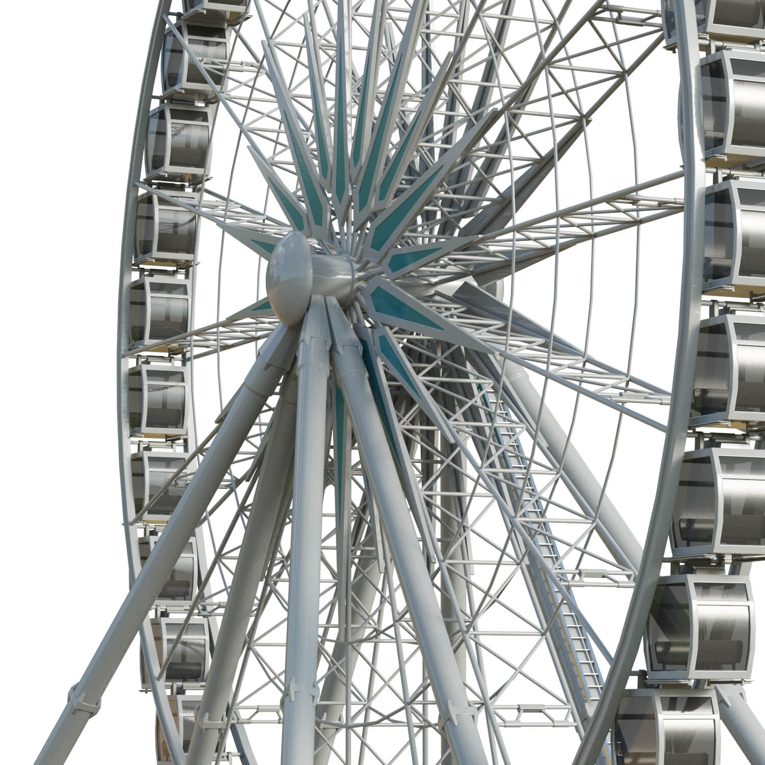 Sky Wheel Low Poly 3D Model by Cactus3D