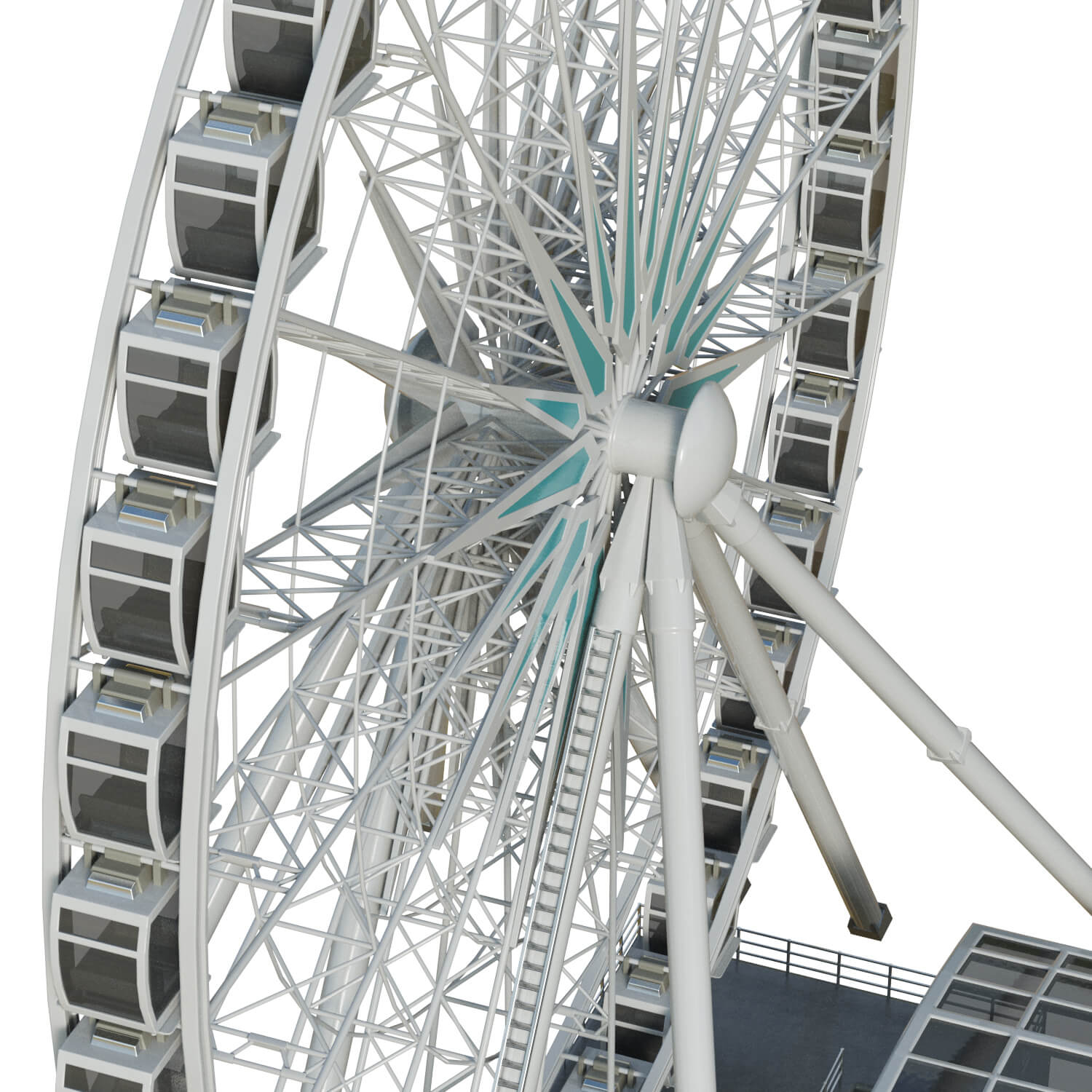 Sky Wheel Low Poly 3D Model by Cactus3D