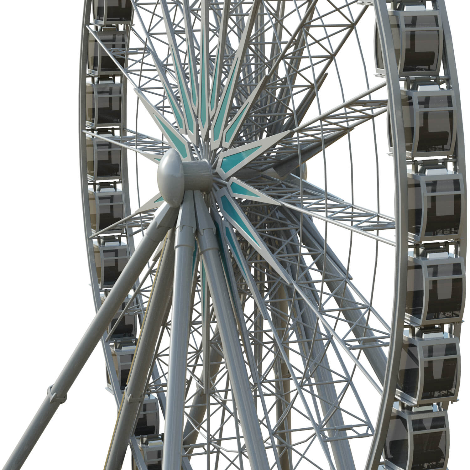Sky Wheel Low Poly 3D Model by Cactus3D