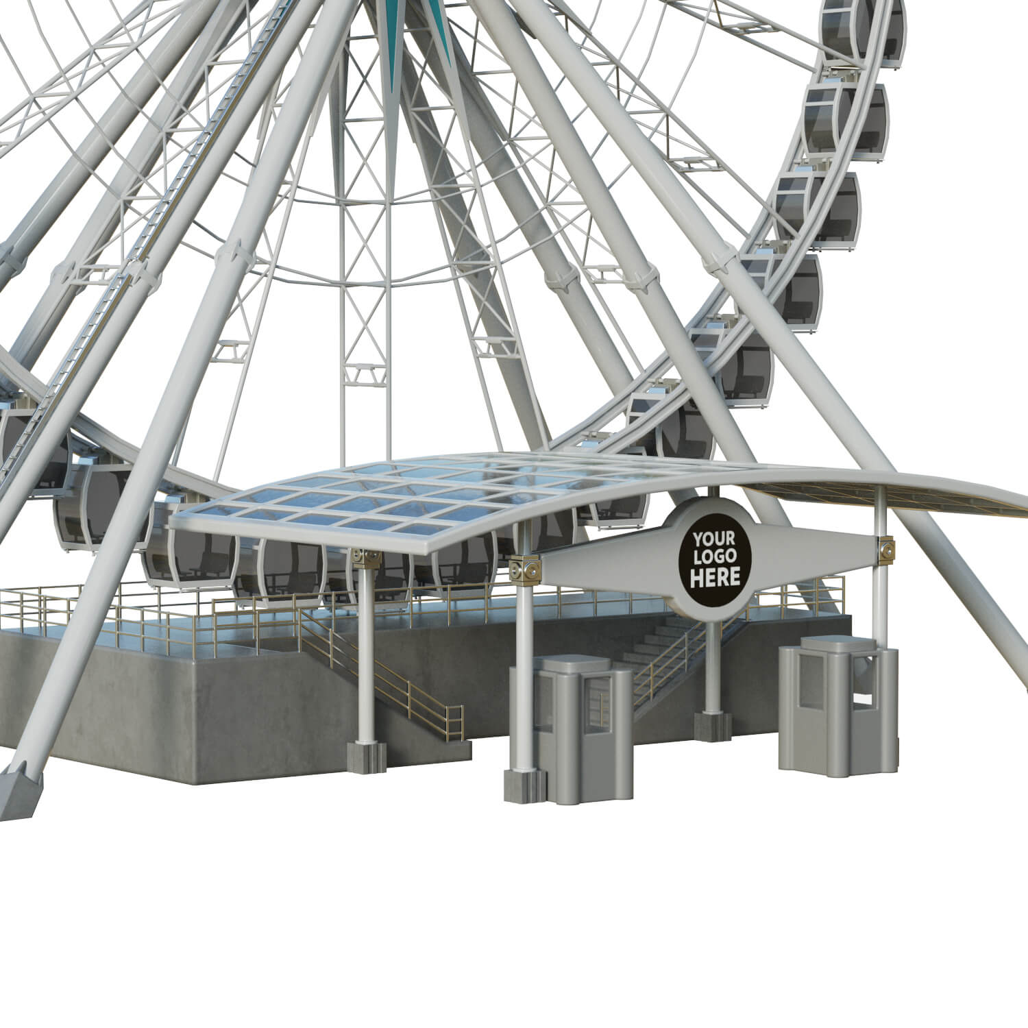 Sky Wheel Low Poly 3D Model by Cactus3D