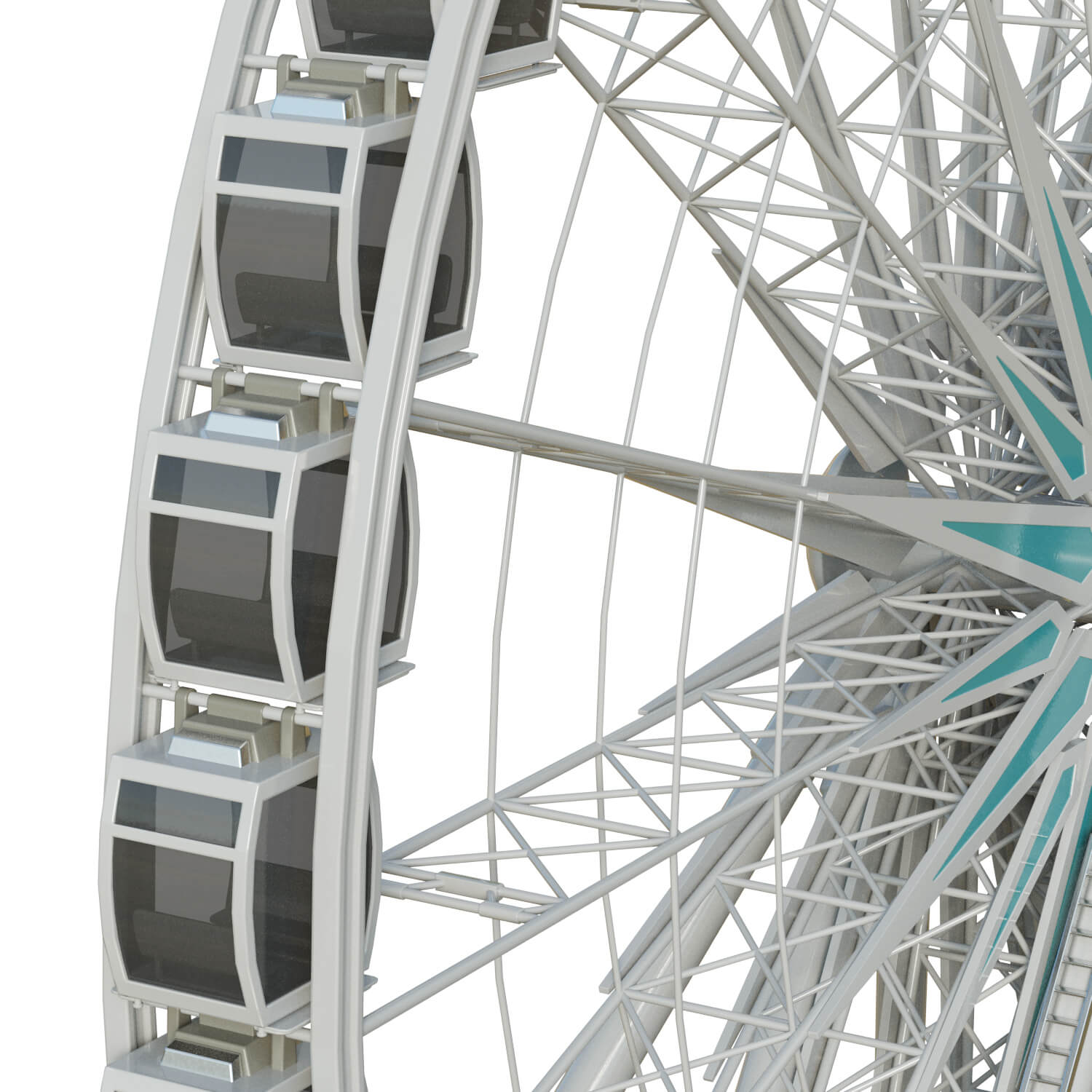 Sky Wheel Low Poly 3D Model by Cactus3D