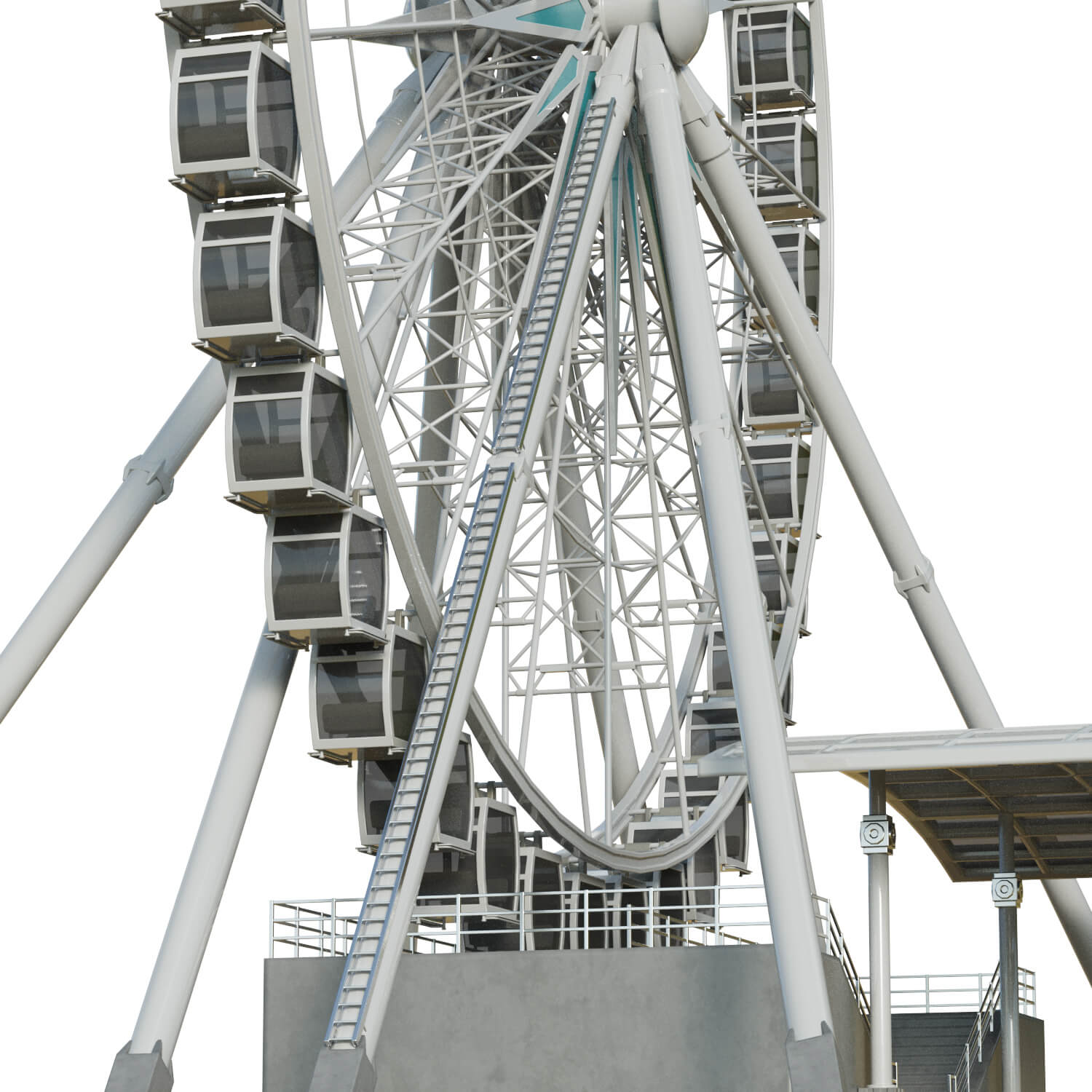 Sky Wheel Low Poly 3D Model by Cactus3D