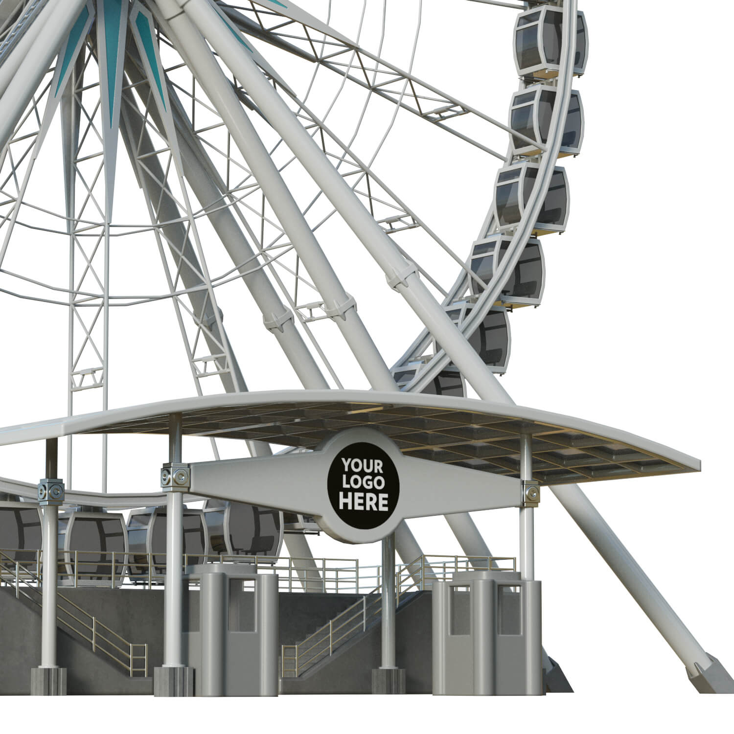 Sky Wheel Low Poly 3D Model by Cactus3D