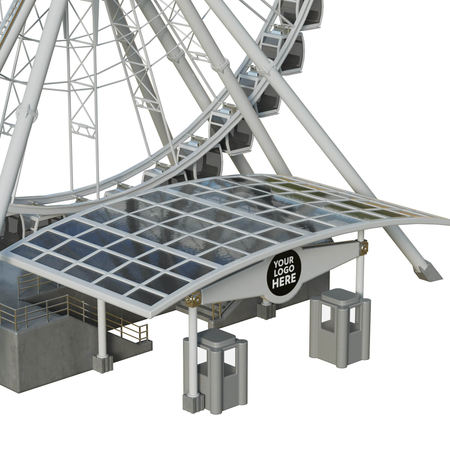 Sky Wheel Low Poly 3D Model by Cactus3D