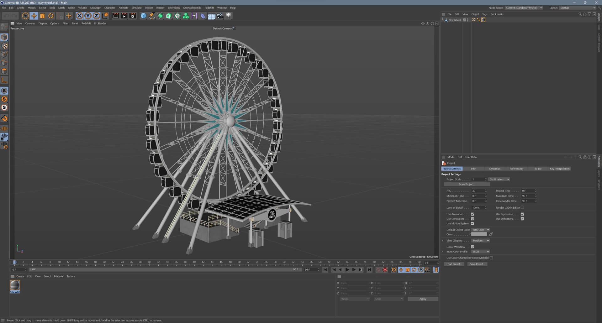 Sky Wheel Low Poly 3D Model by Cactus3D