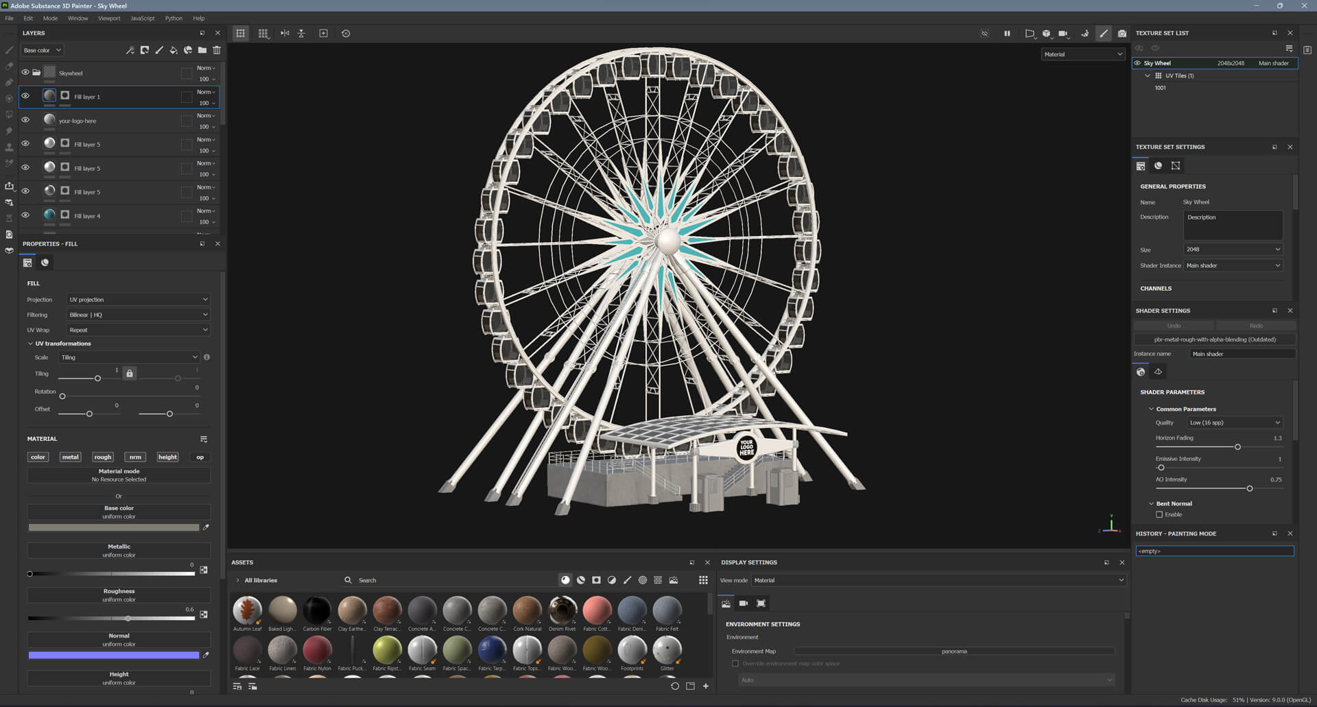 Sky Wheel Low Poly 3D Model by Cactus3D
