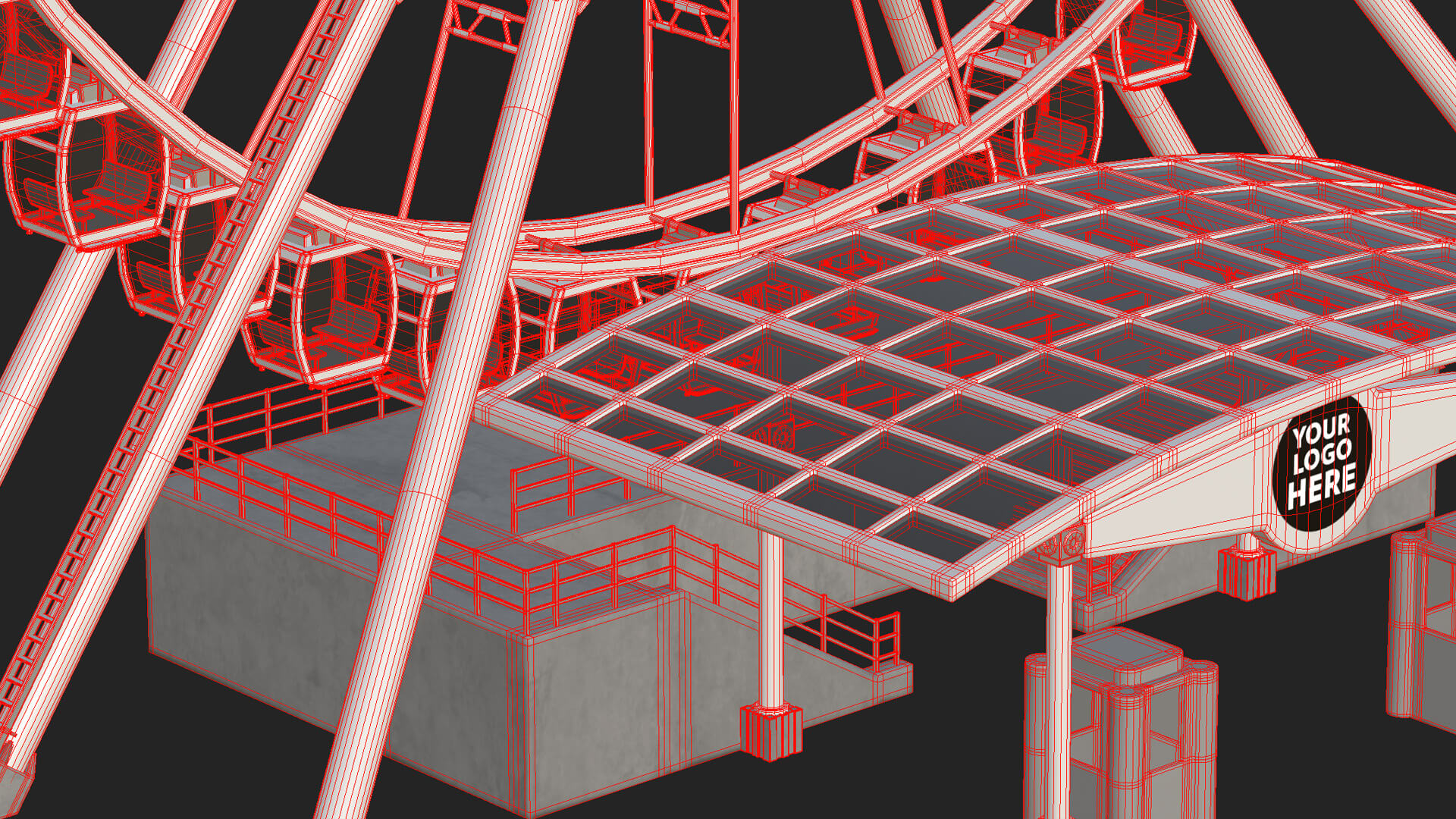 Sky Wheel Low Poly 3D Model by Cactus3D