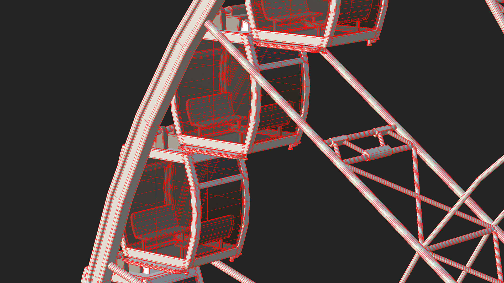 Sky Wheel Low Poly 3D Model by Cactus3D