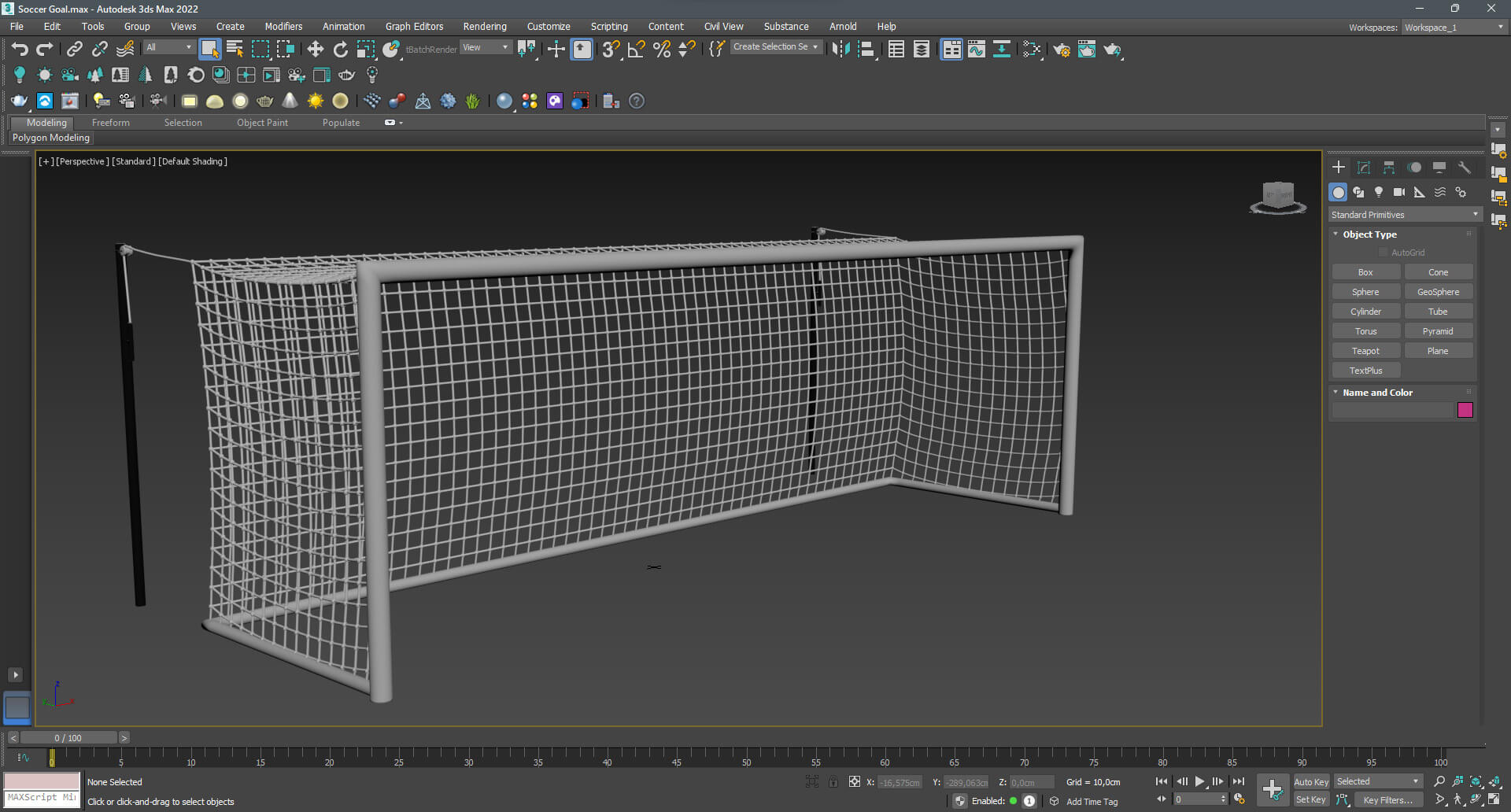 Soccer Goal 01 - 3D Model by Cactus3D