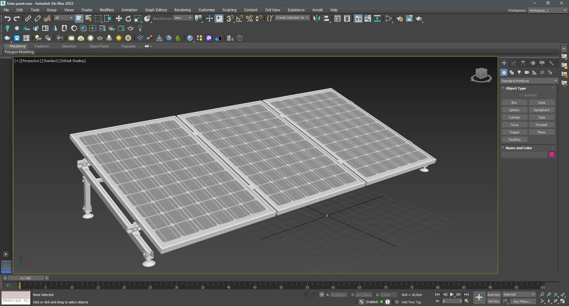 Electric Solar Panel - 3D Model by Cactus3D