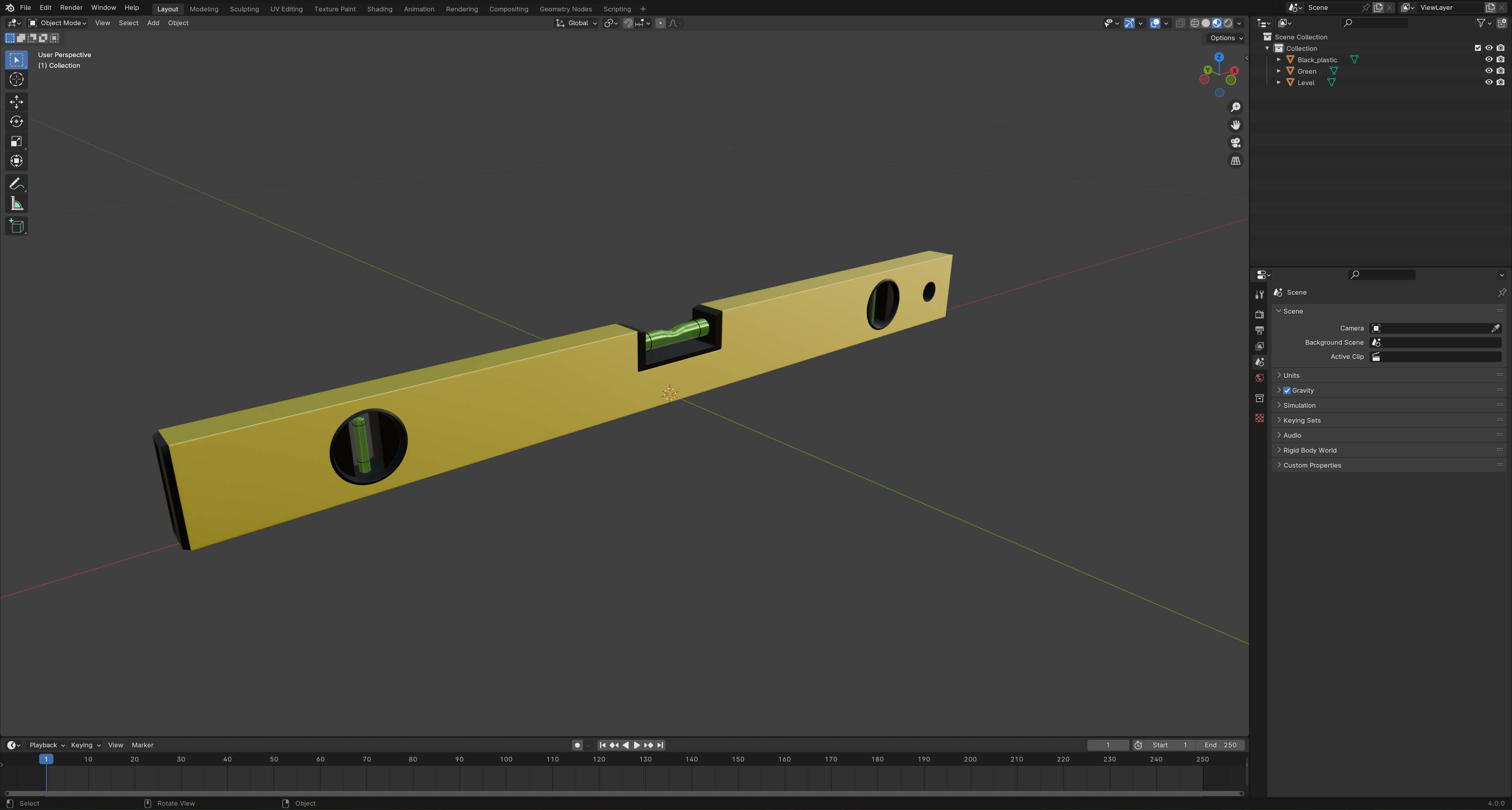 Spirit Level - 3D Model by Cactus3D