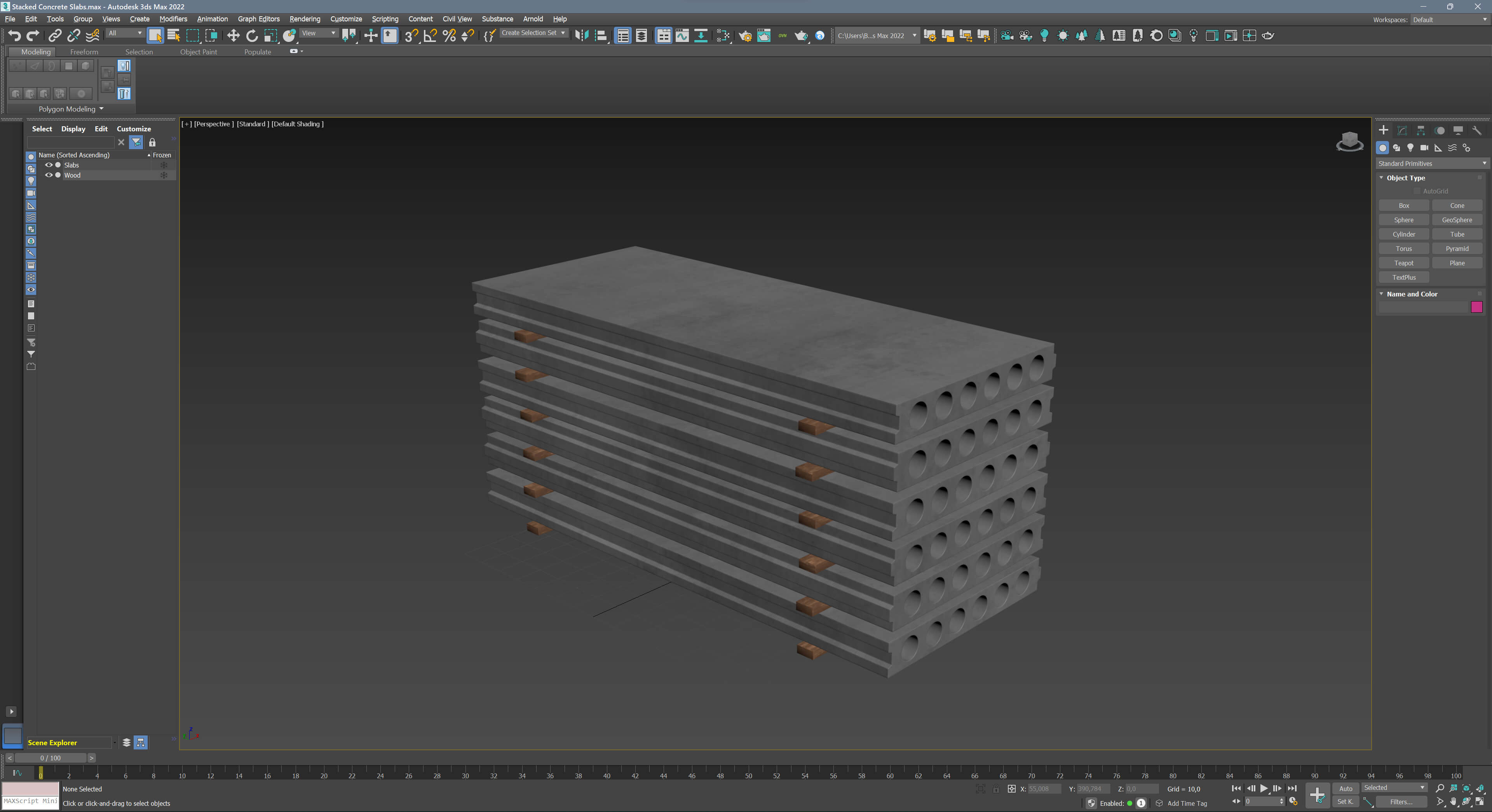 Stacked Concrete Slabs - 3D Model by Cactus3D