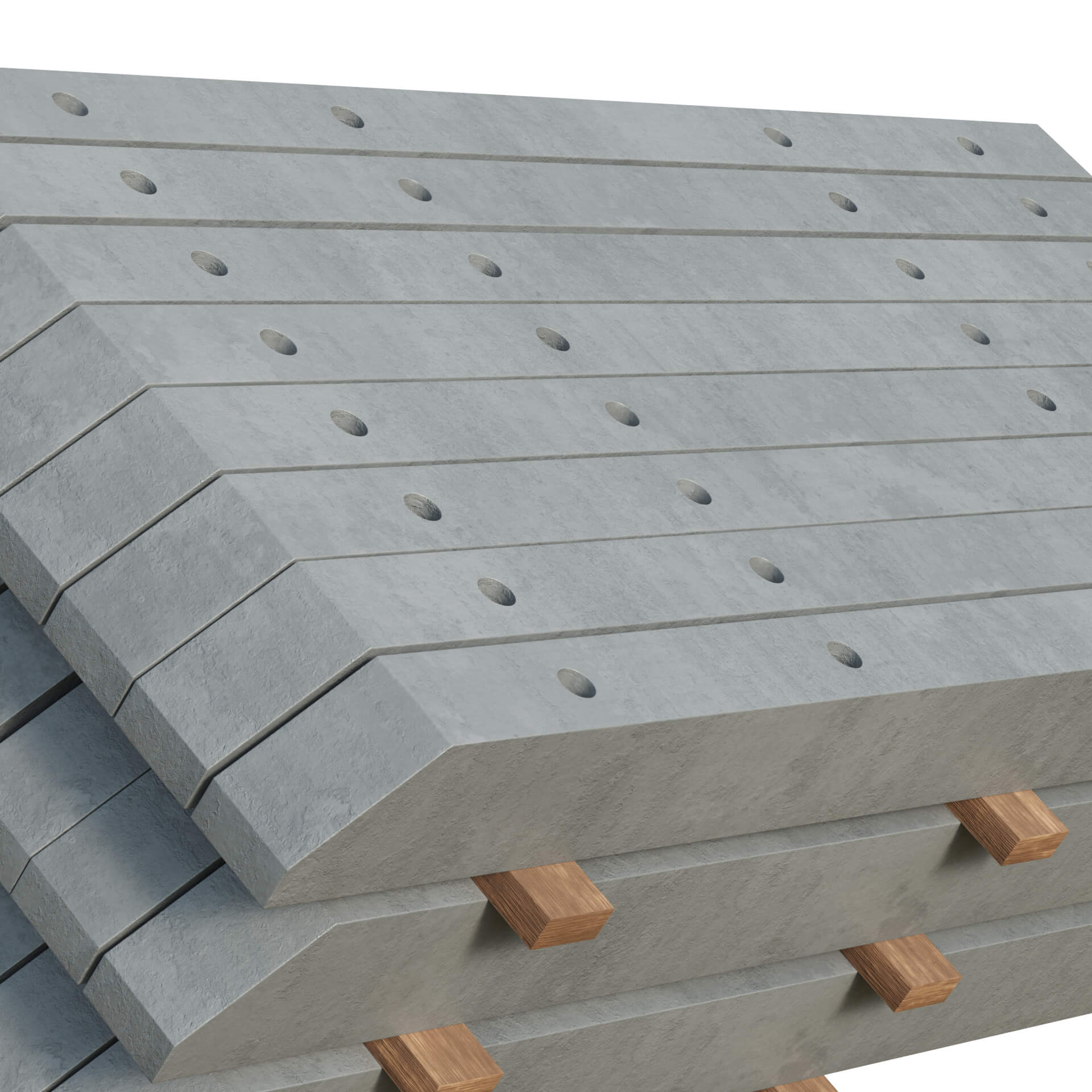 Stacked Concrete Spur Slabs - 3D Model by Cactus3D