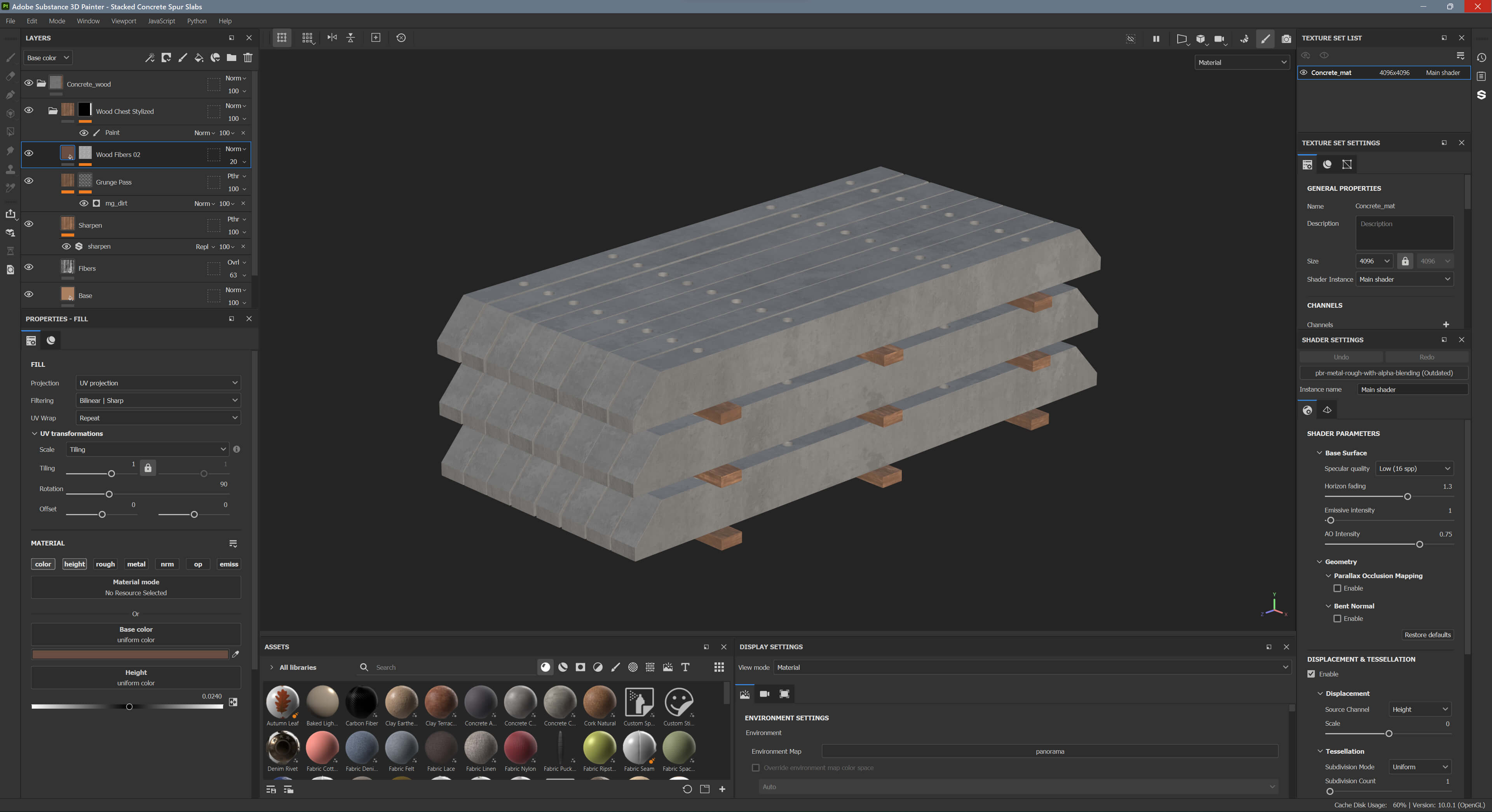 Stacked Concrete Spur Slabs - 3D Model by Cactus3D