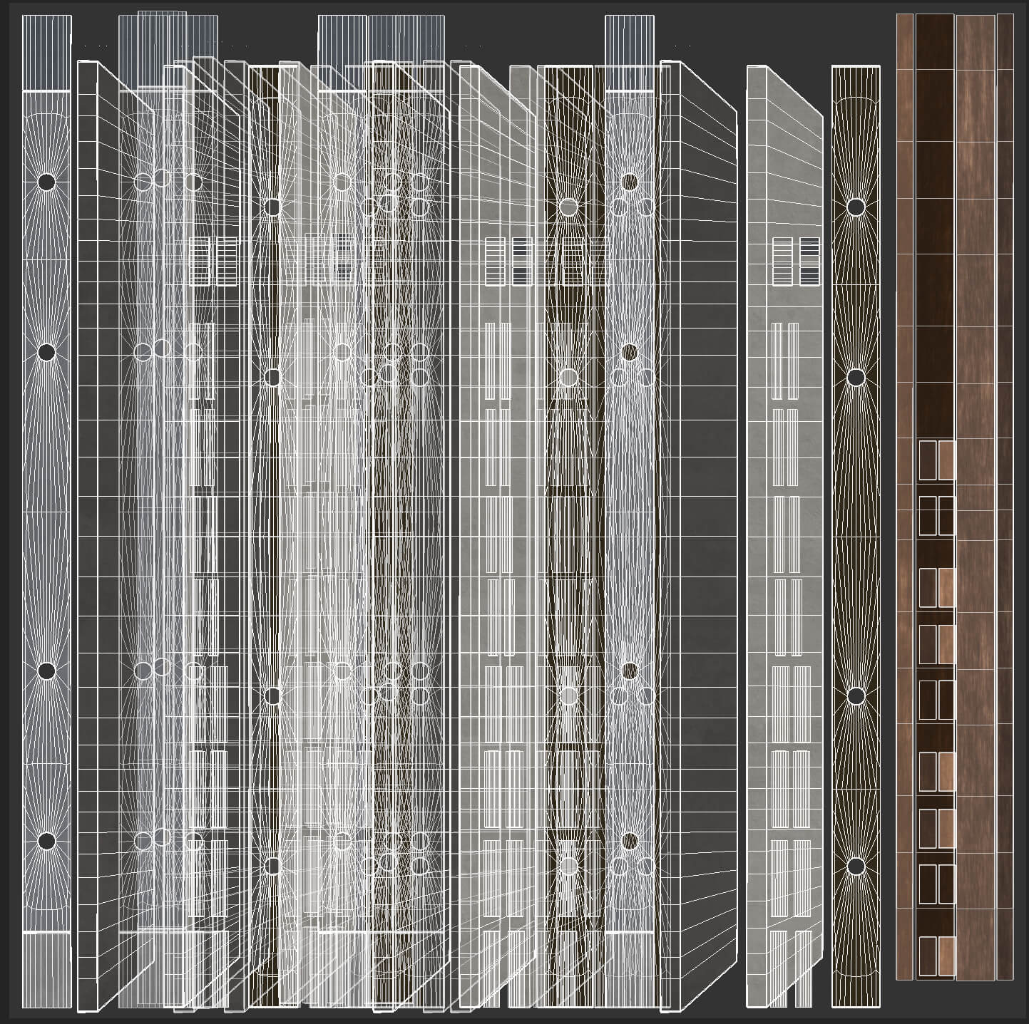 Stacked Concrete Spur Slabs - 3D Model by Cactus3D