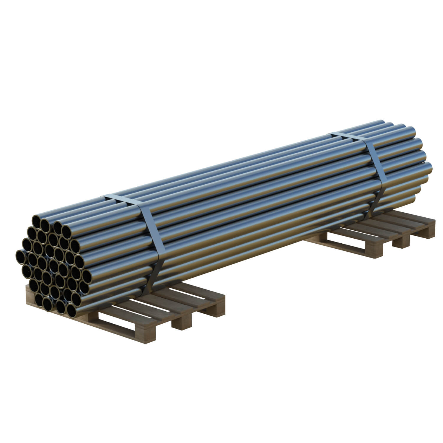 Steel Bars on Pallet - 3D Model by Cactus3D