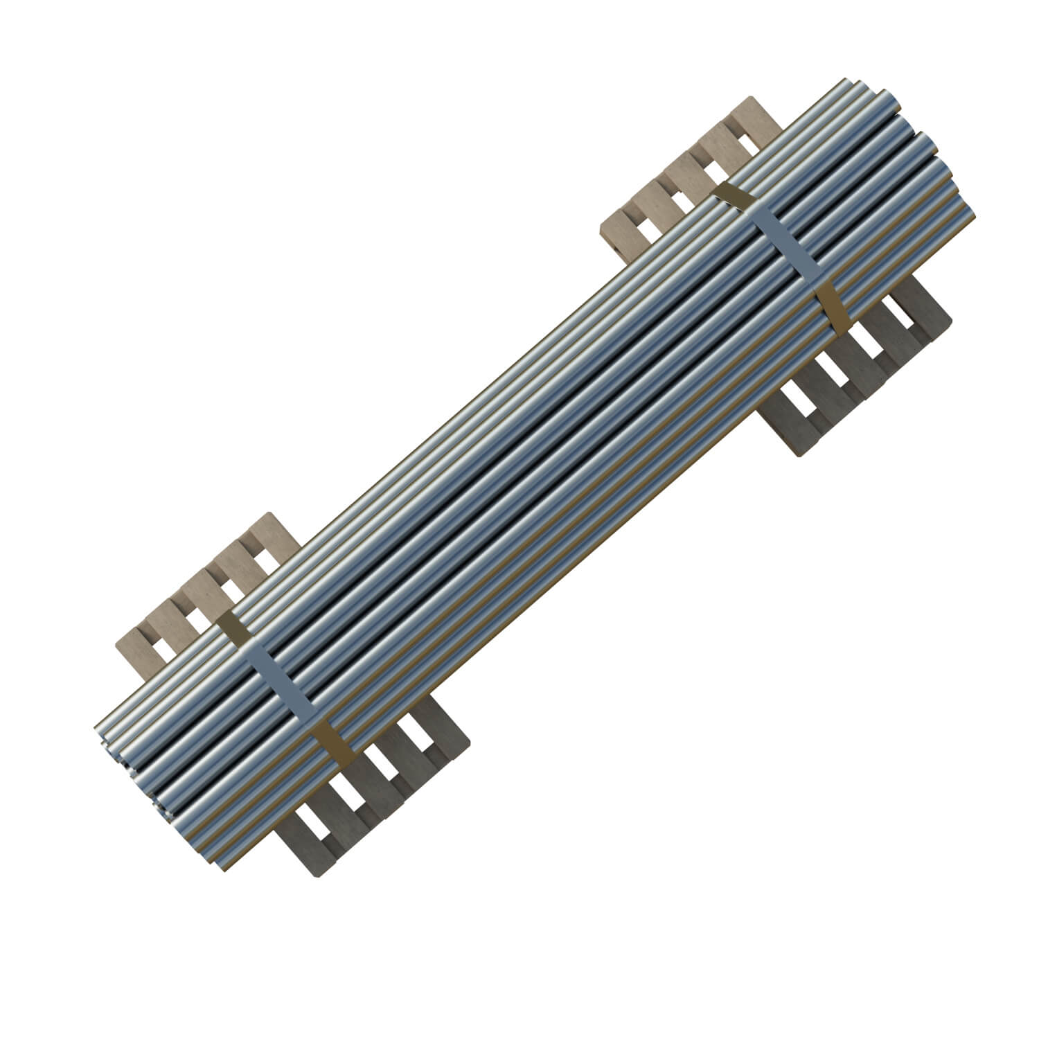 Steel Bars on Pallet - 3D Model by Cactus3D