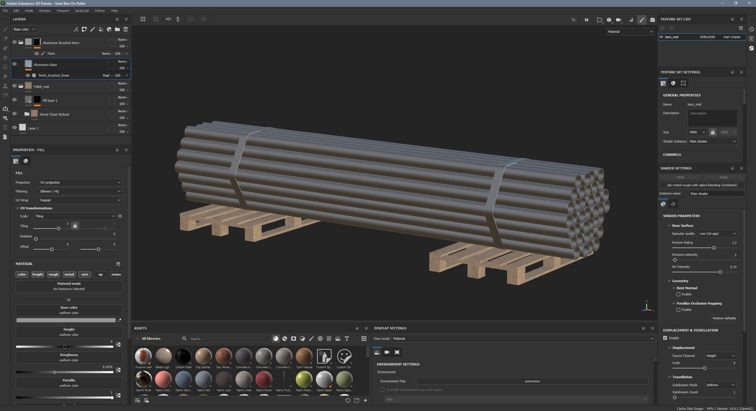 Steel Bars on Pallet - 3D Model by Cactus3D