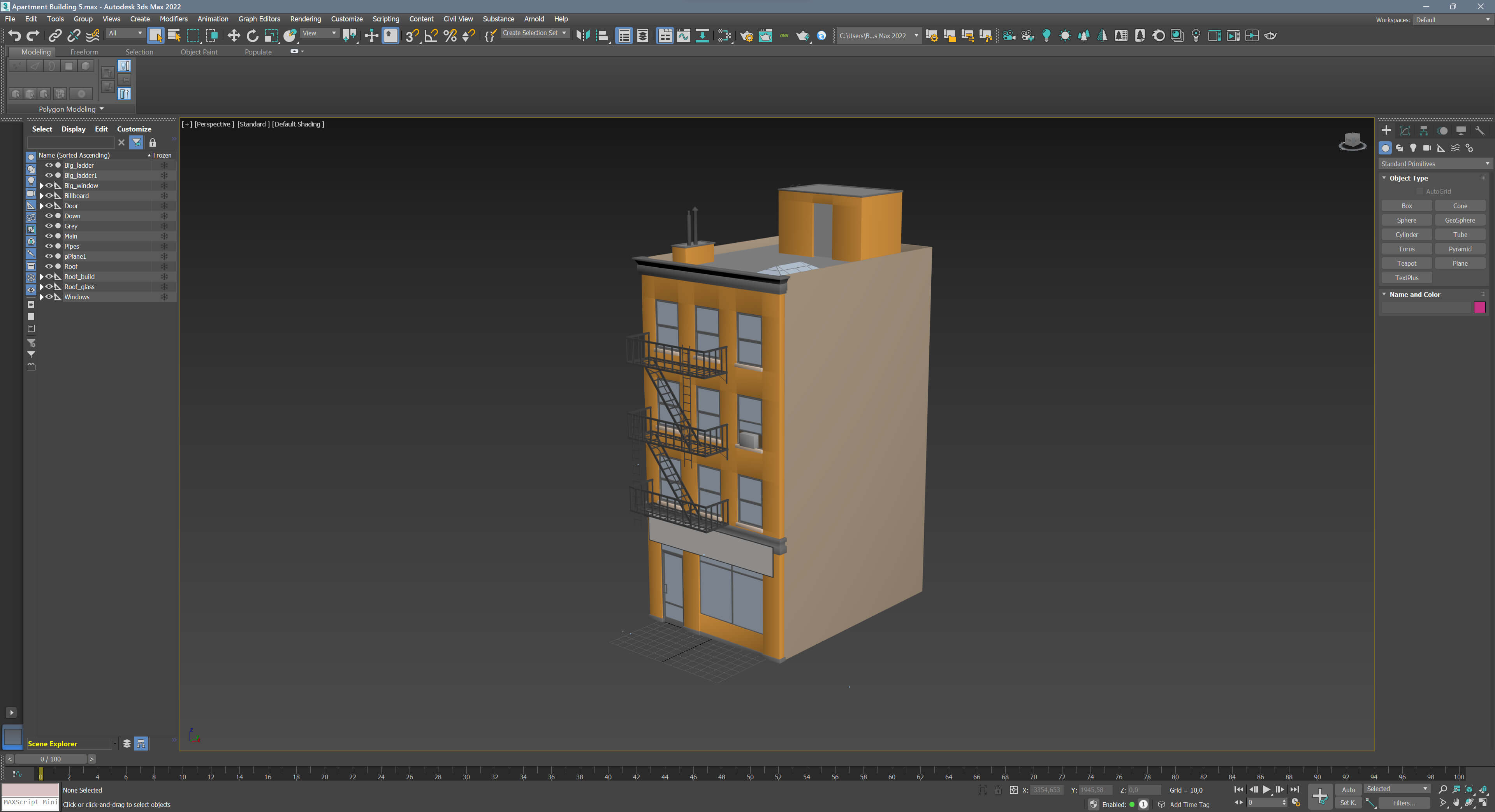 Stylized Apartment Building 5 - 3D Model by Cactus3D