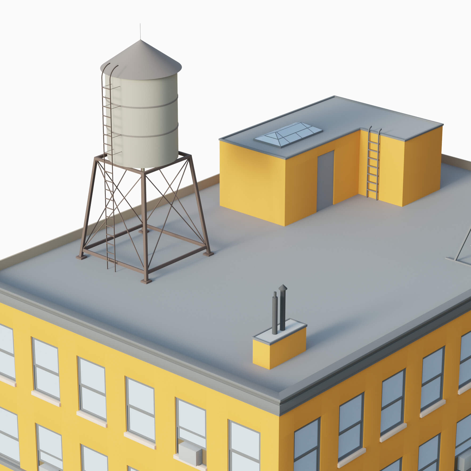 Stylized Apartment Building - 3D Model by Cactus3D