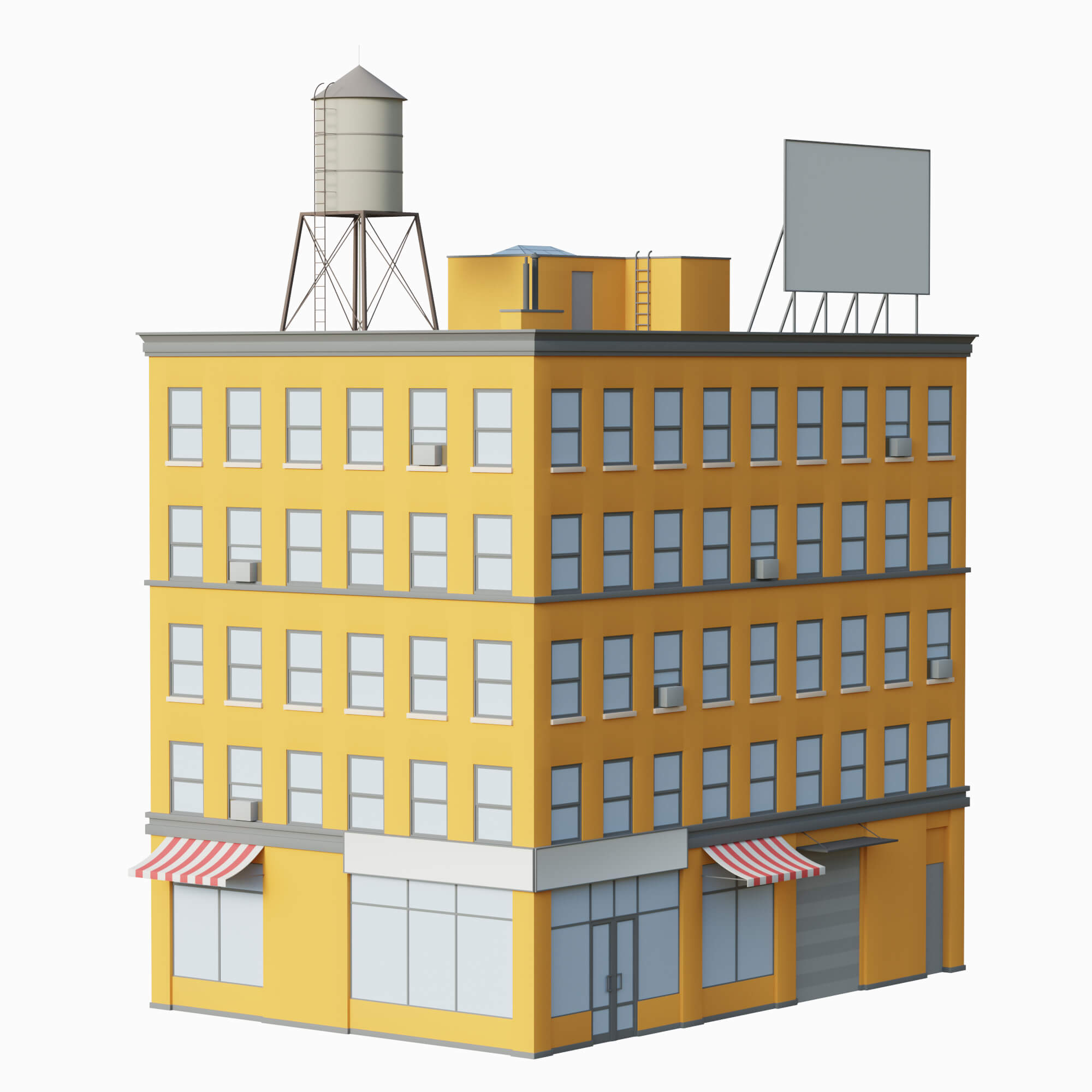 Stylized Apartment Building - 3D Model by Cactus3D