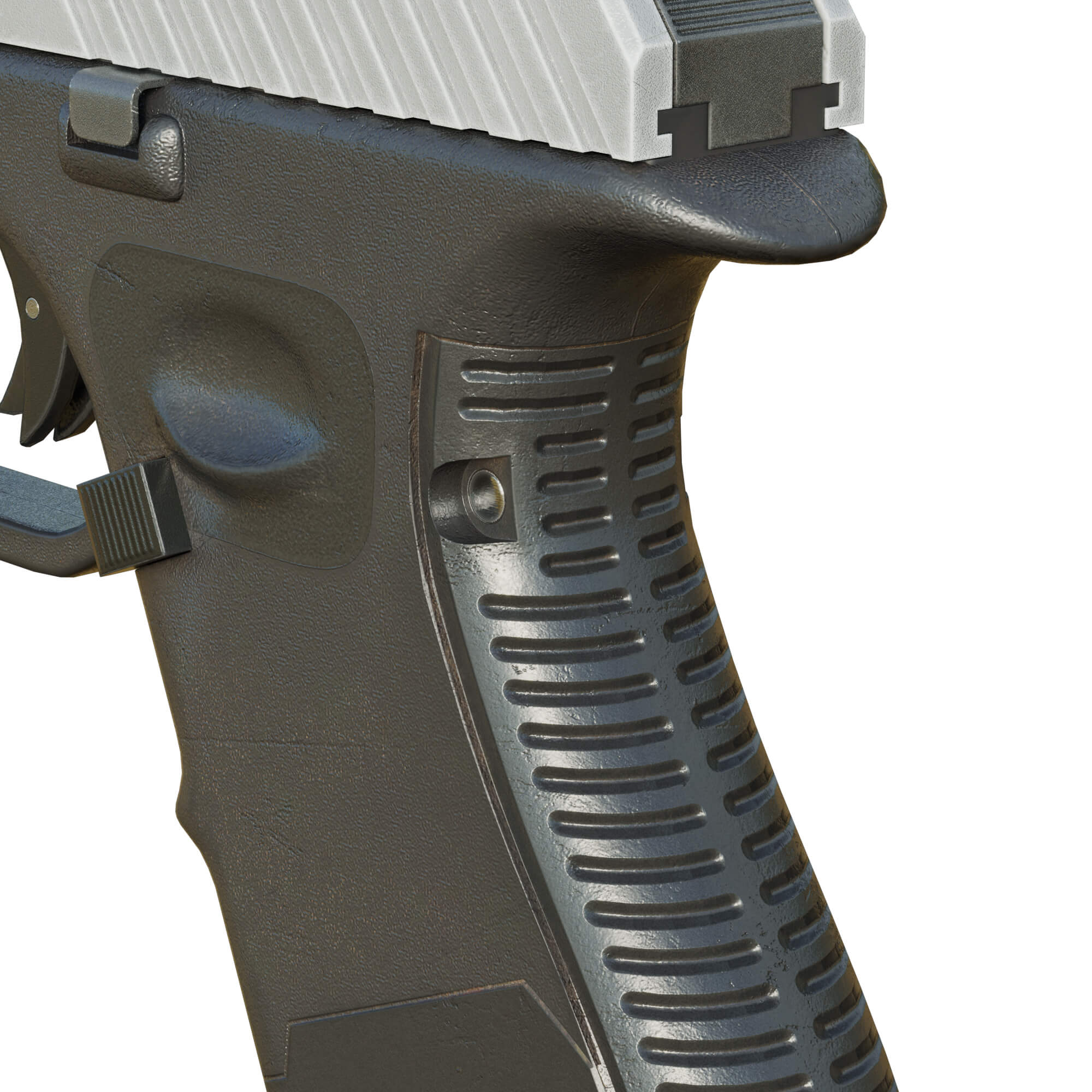 Stylized Pistol PBR - 3D Model by Cactus3D