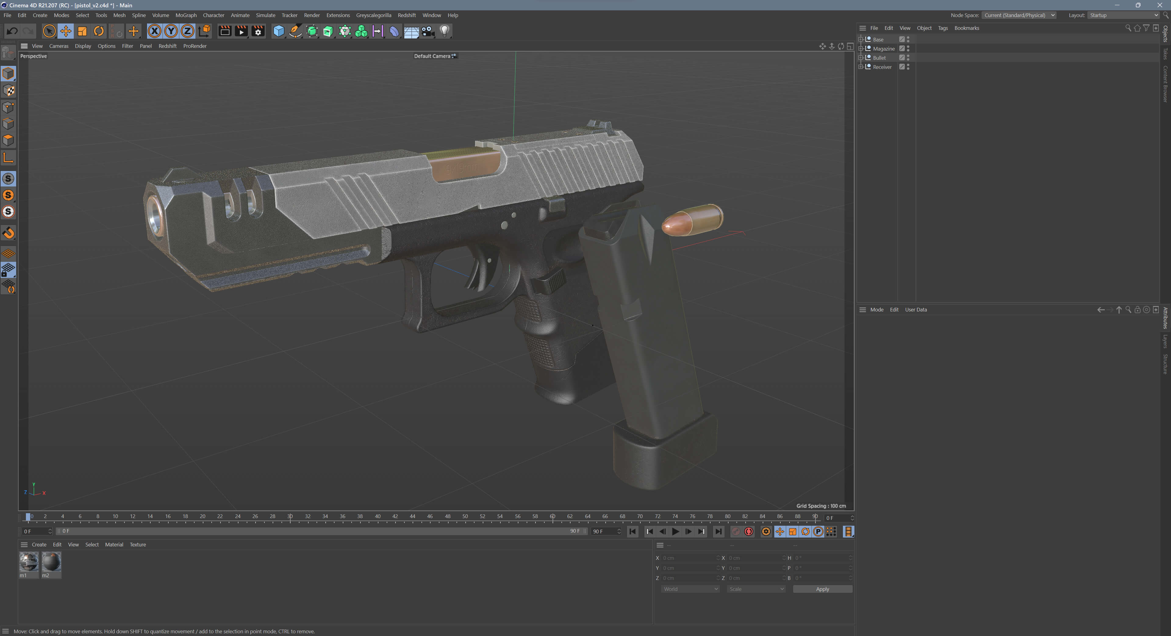 Stylized Pistol PBR - 3D Model by Cactus3D