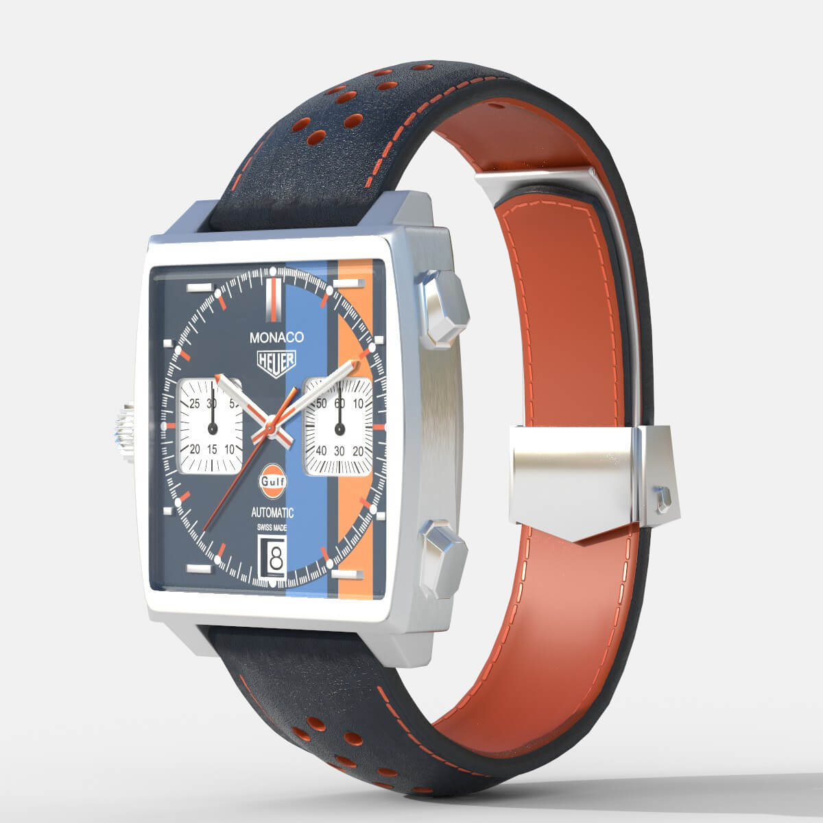 Tag Heuer Monaco X Gulf - 3D Model by Cactus3D