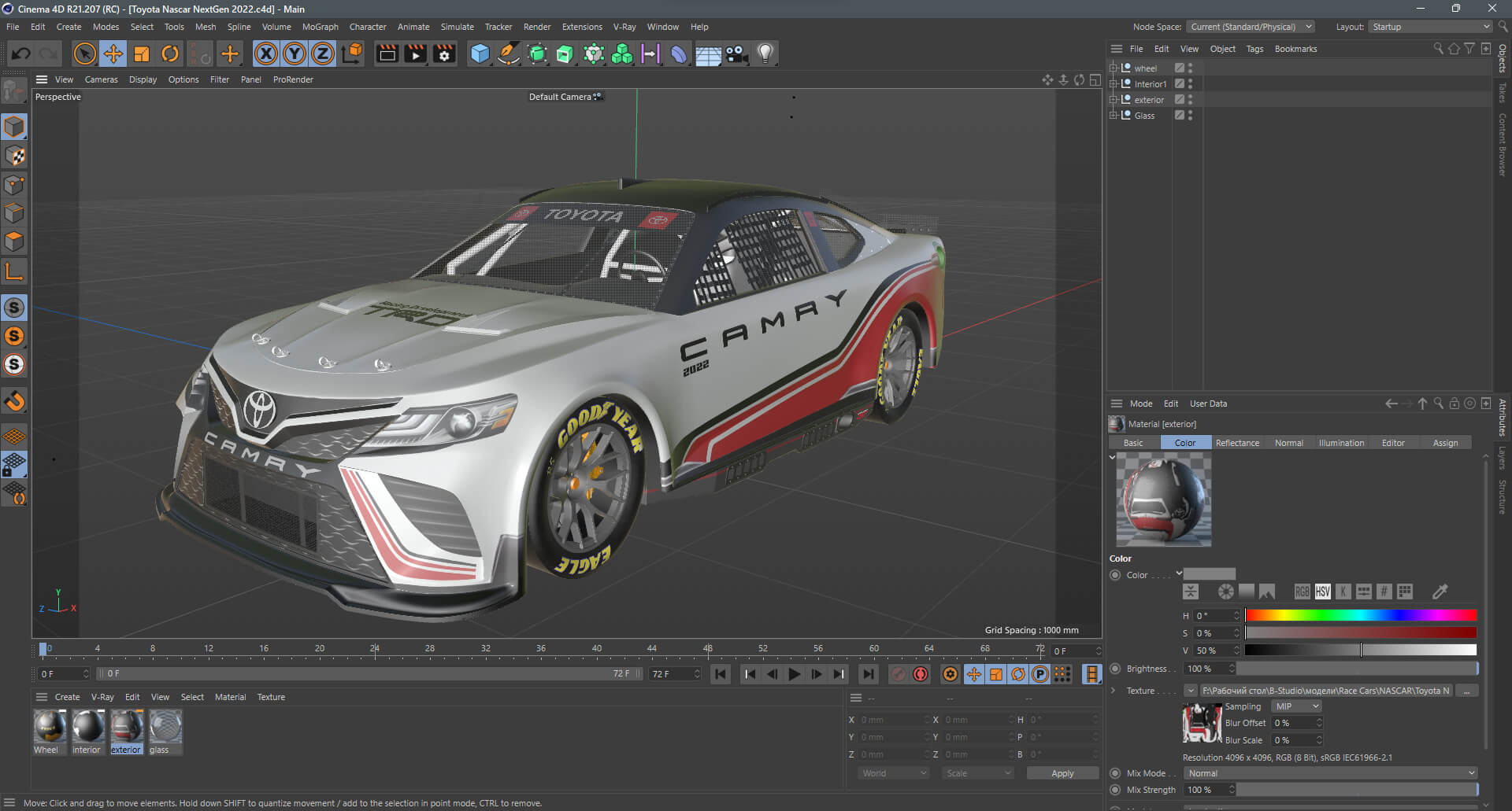 Toyota Camry Nascar Nextgen 2022 - 3D Model by Cactus3D