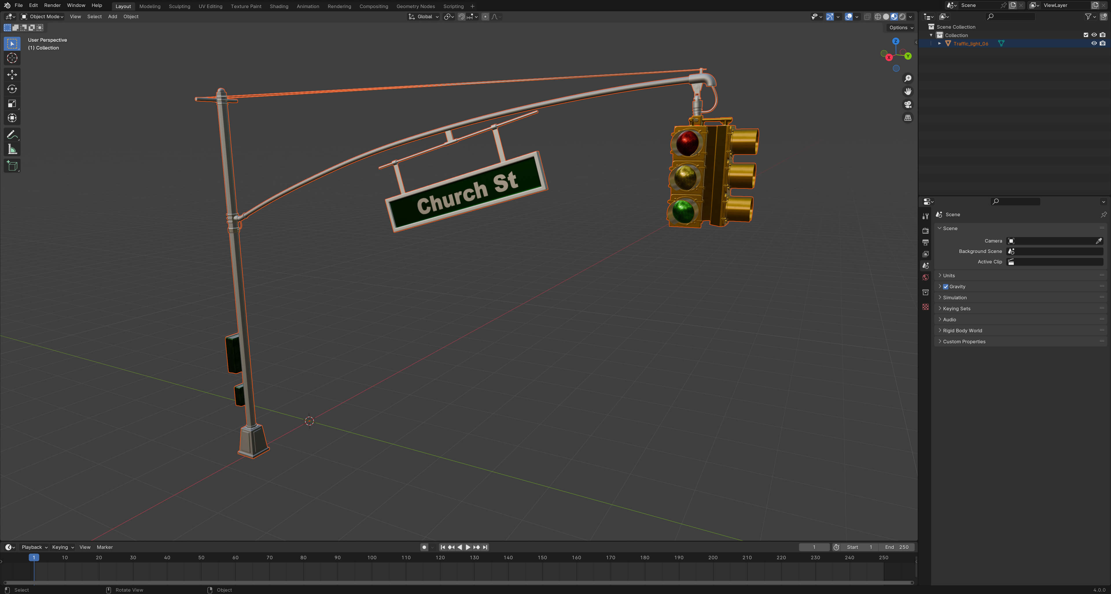 Traffic Light 01 - 3D Model by Cactus3D