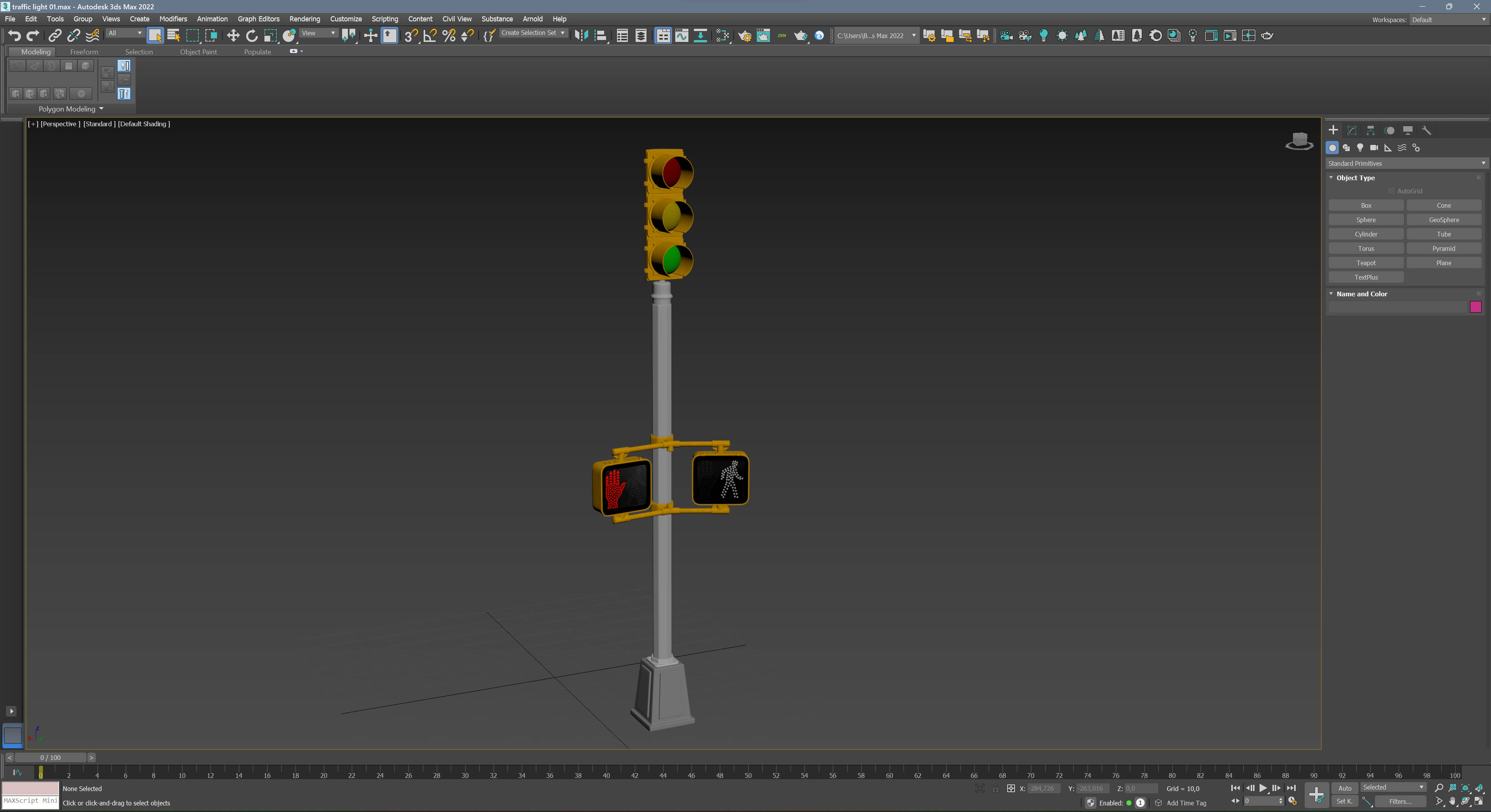 Traffic Light 05 - 3D Model by Cactus3D