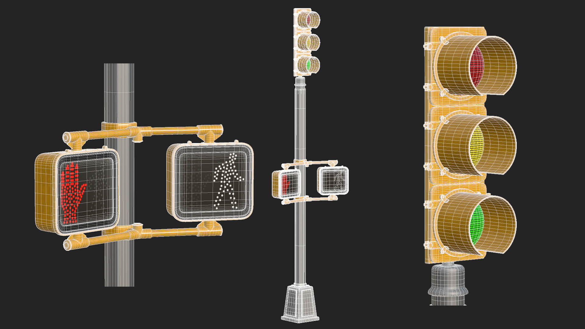 Traffic Light 05 - 3D Model by Cactus3D