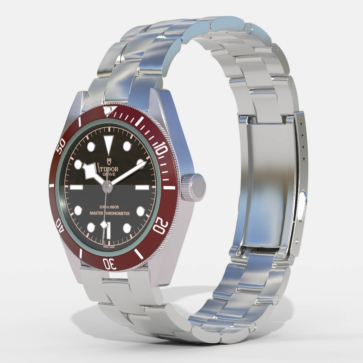 Tudor Black Bay Red Bezel - 3D Model by Cactus3D