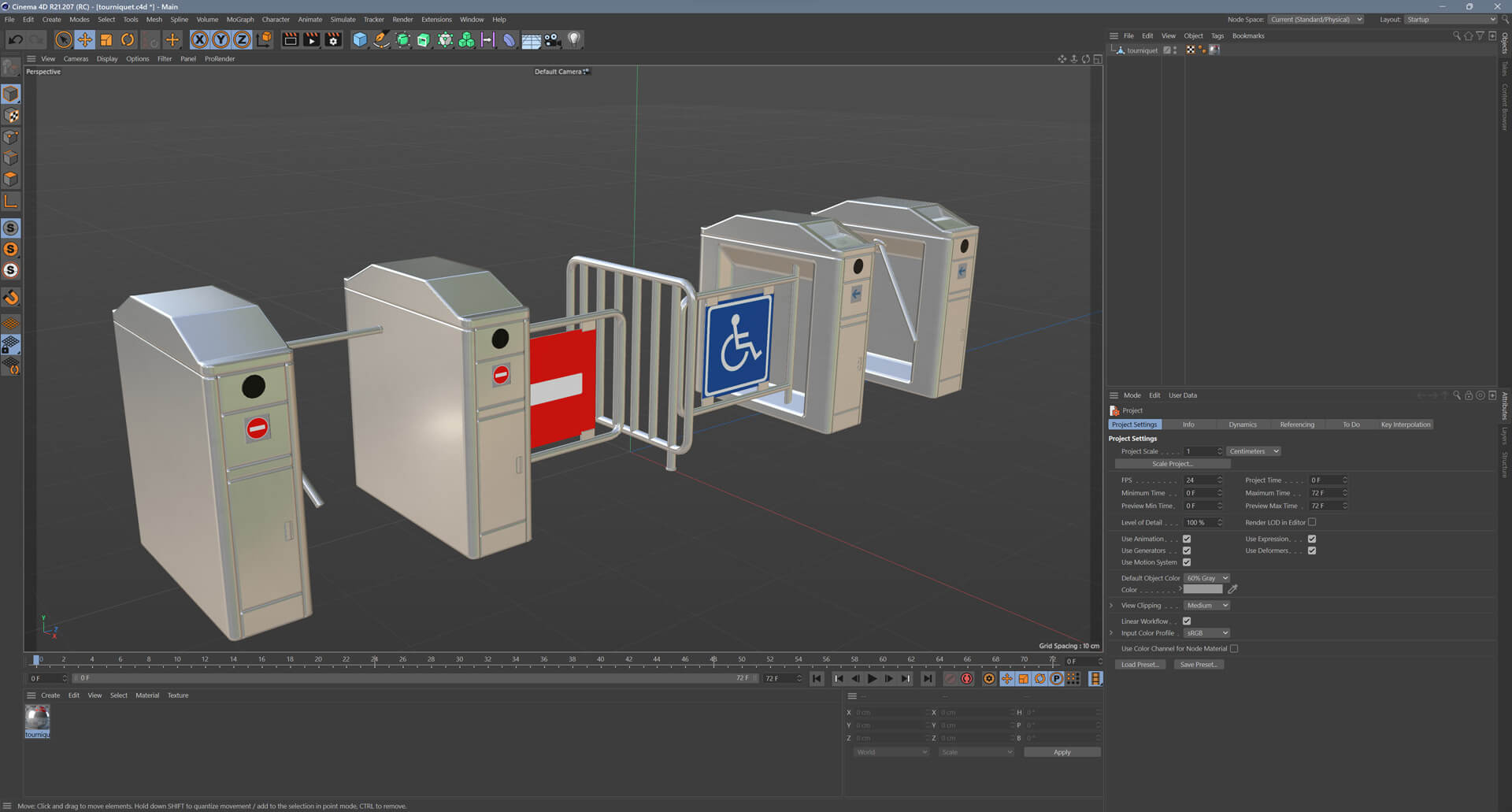Turnstile Low Poly Model by Cactus3D