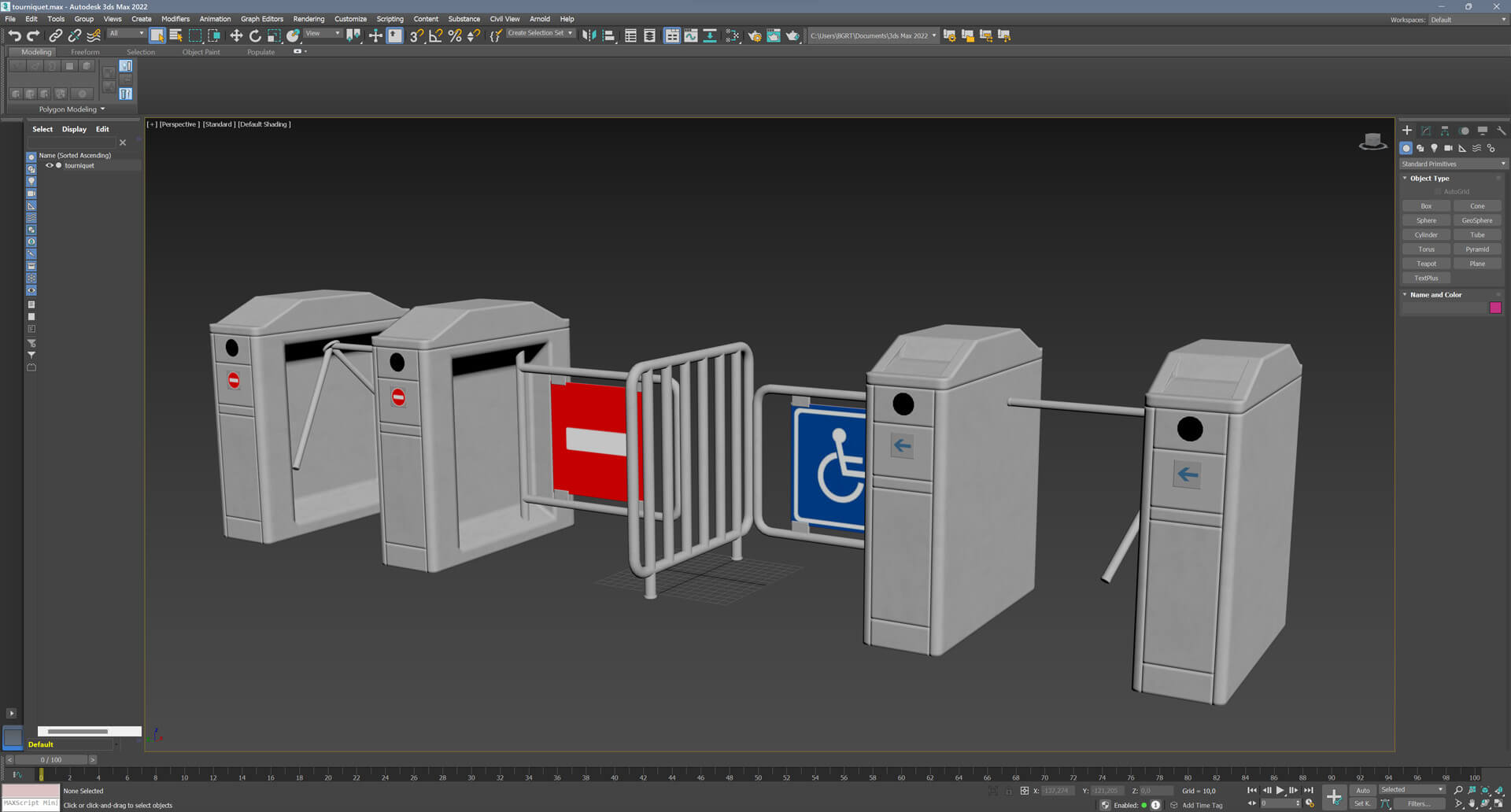 Turnstile Low Poly Model by Cactus3D