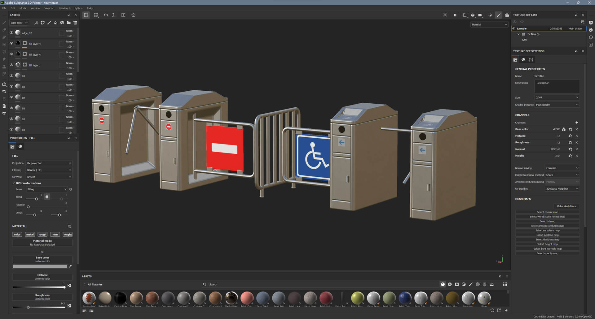 Turnstile Low Poly Model by Cactus3D