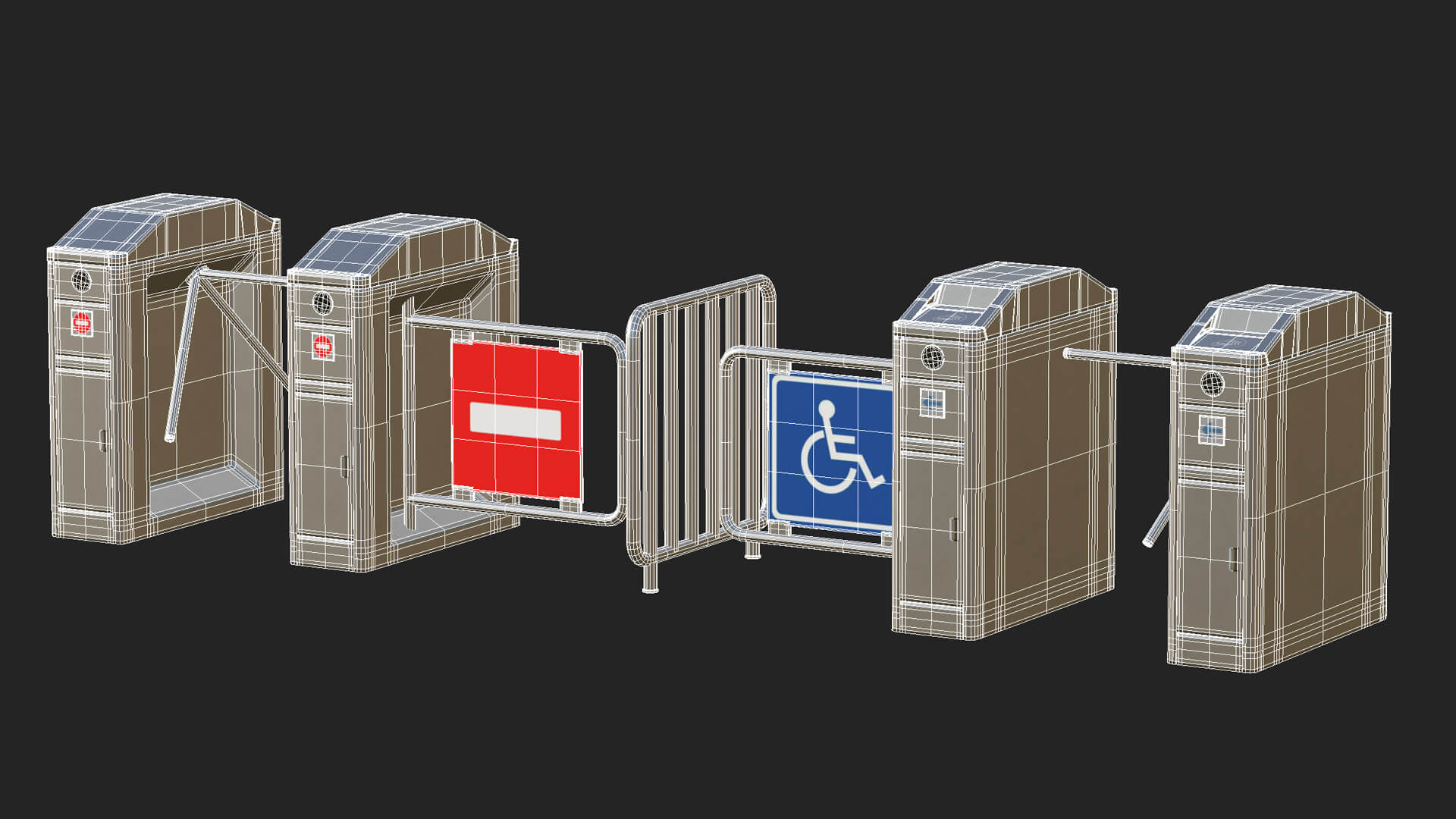 Turnstile Low Poly Model by Cactus3D