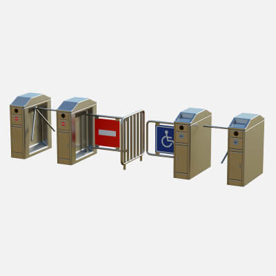 Turnstile Low Poly Model by Cactus3D
