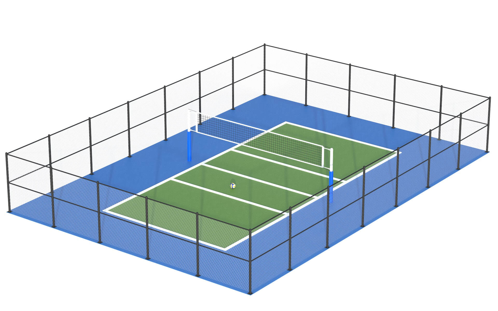 Volleyball Court - 3D Model by Cactus3D