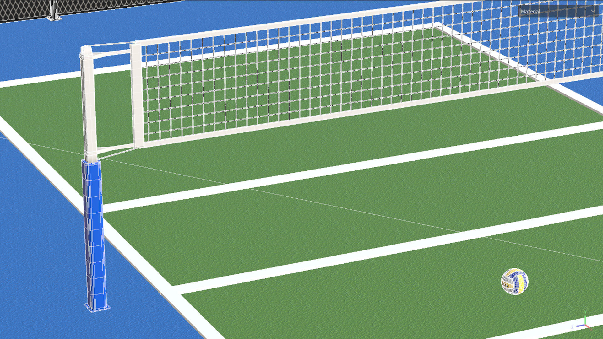 Volleyball Court - 3D Model by Cactus3D