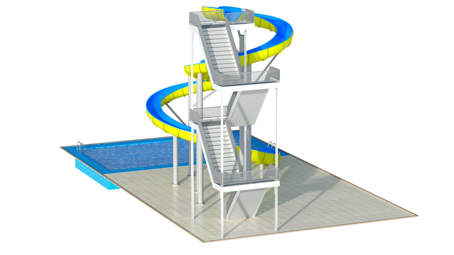 Water Slide 01 - 3D Model by Cactus3D